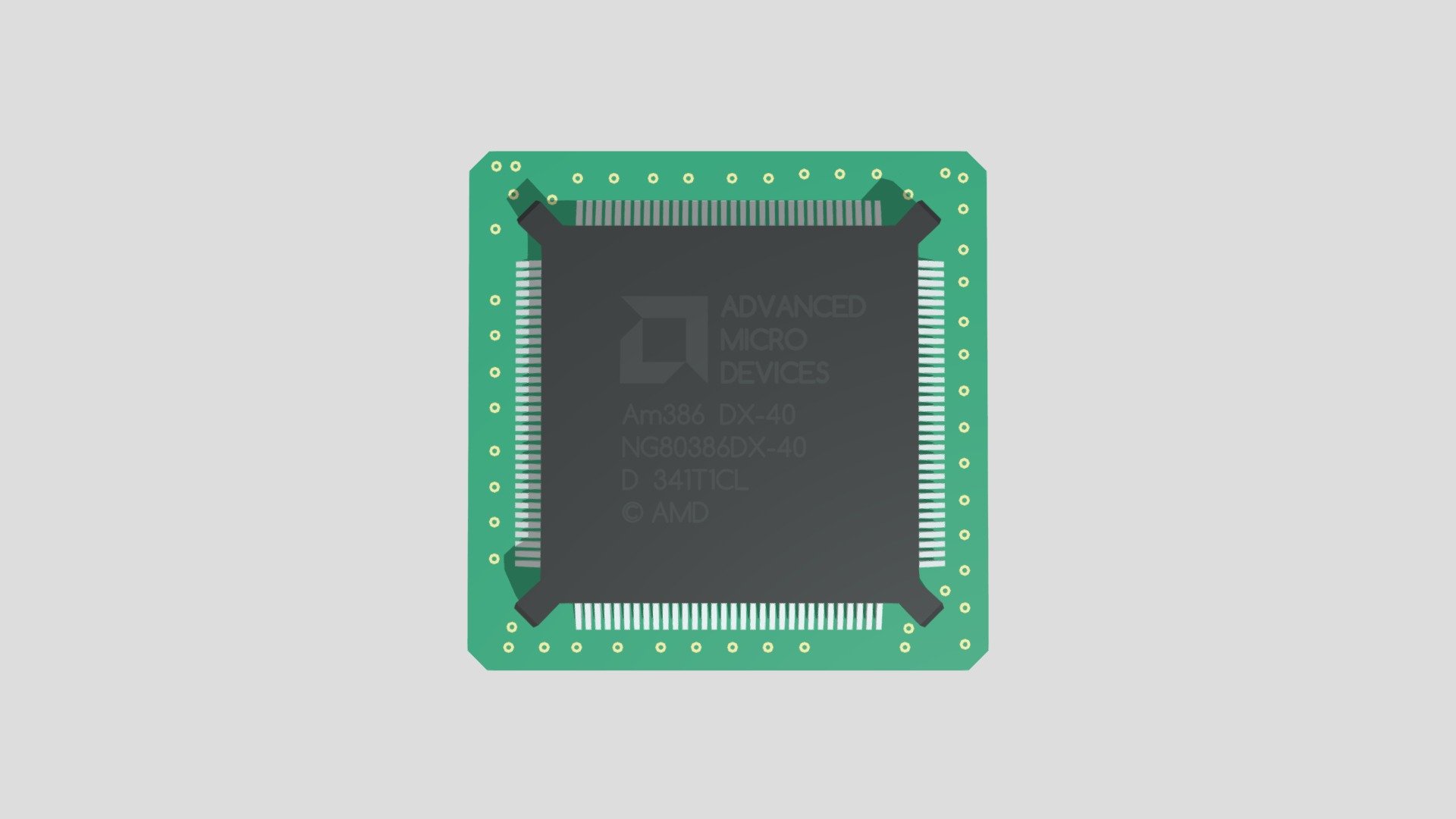 AMD am386 Socket1 - Download Free 3D model by Хлюпич (@hlupich ...