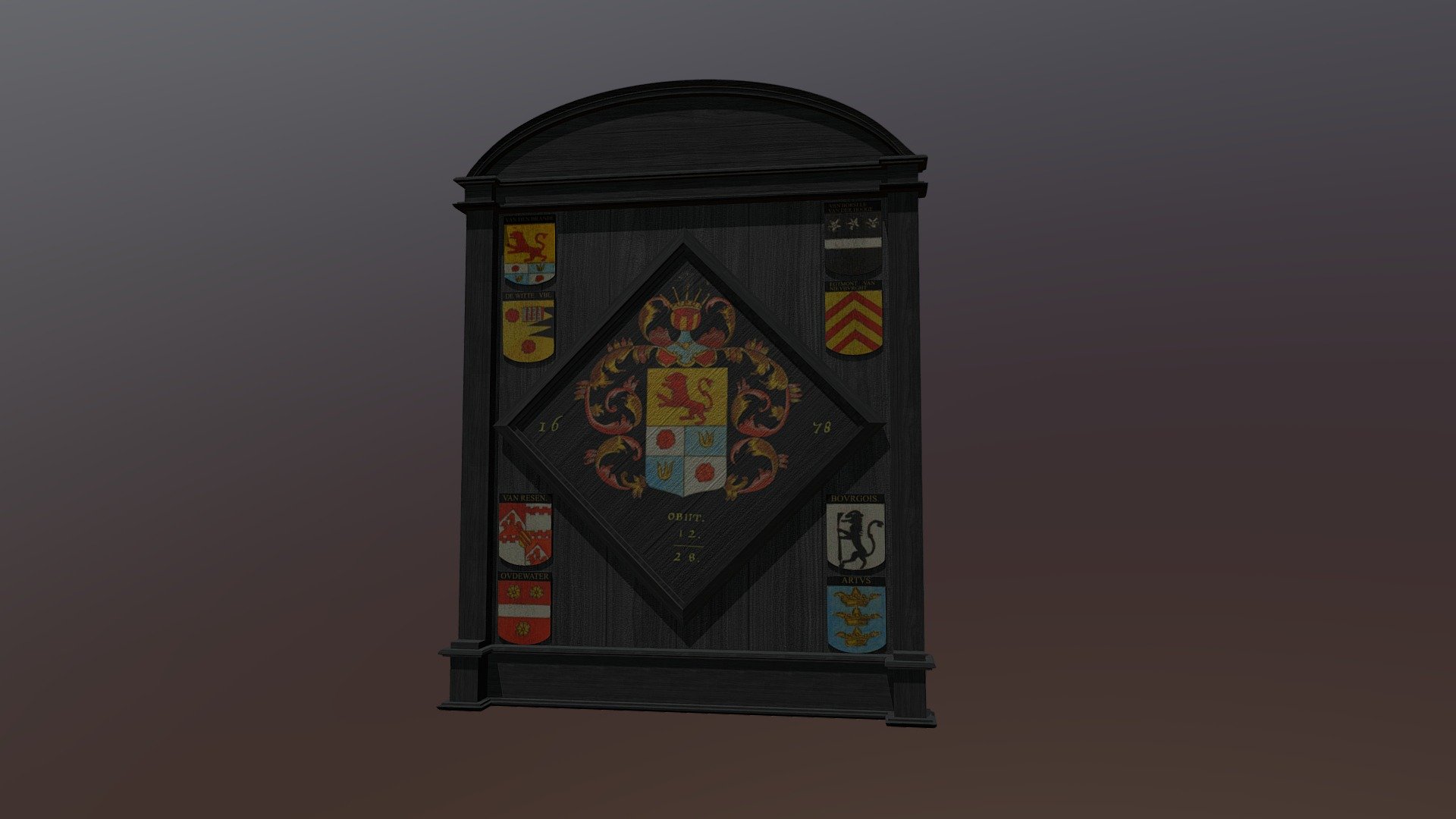 Funerary Hatchment II - 3D model by Pilgrimm [8f58328] - Sketchfab
