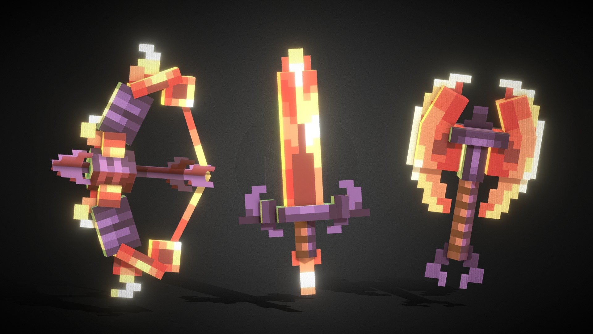 Lava Themed Weapons - 3D model by Edge (@ItsEdge) [8f5cbf0] - Sketchfab