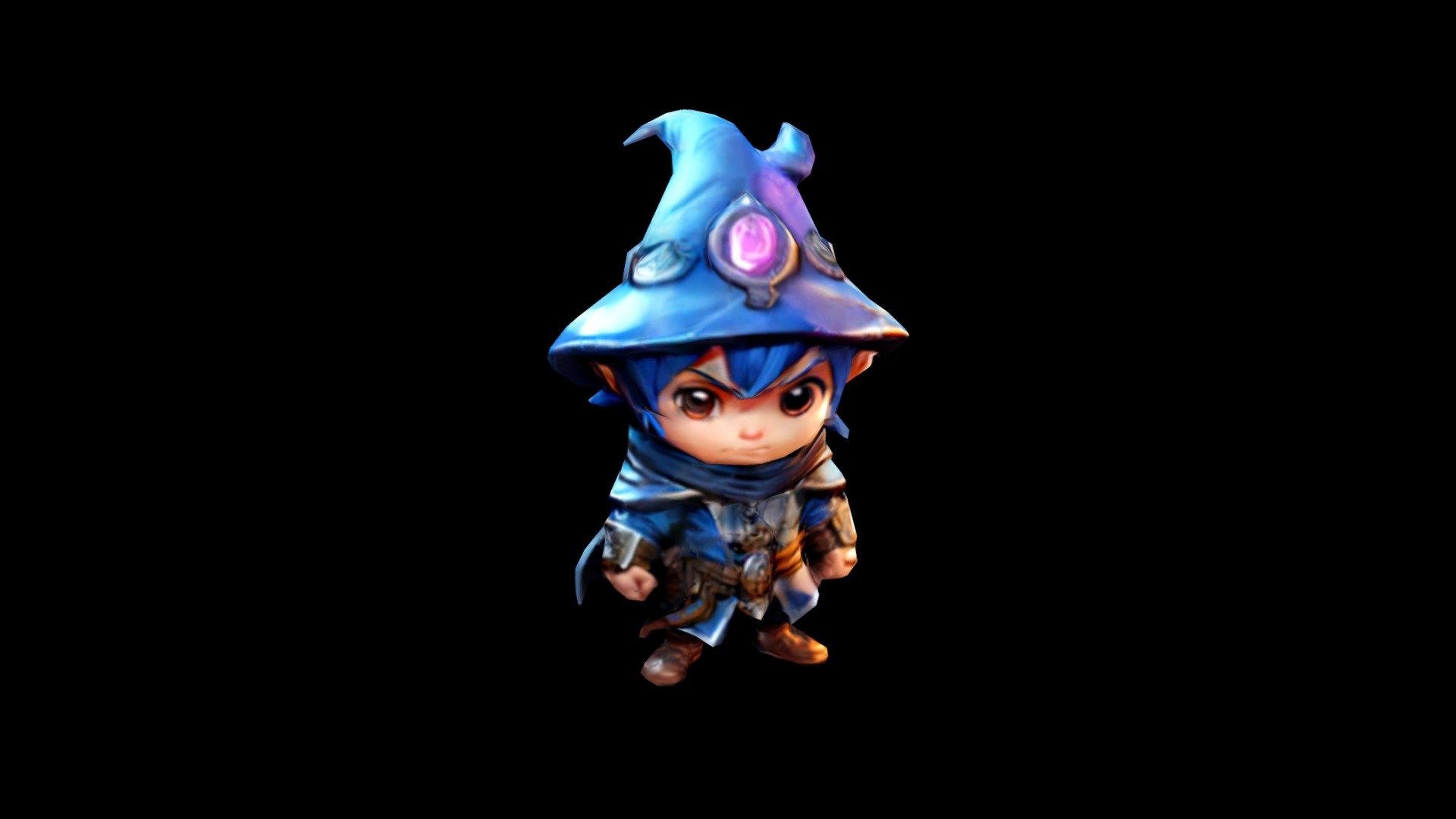 "Small Mages Ruins" animated character with blue - Download Free 3D ...