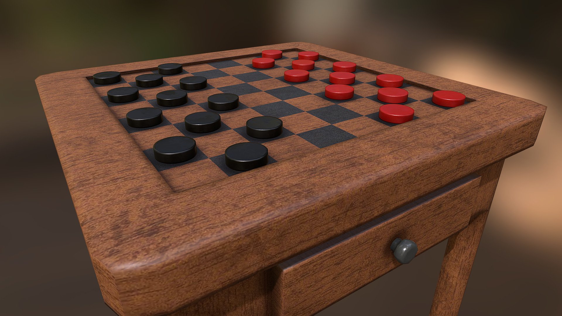 Checker Table - 3D model by powers28 [8f6414f] - Sketchfab