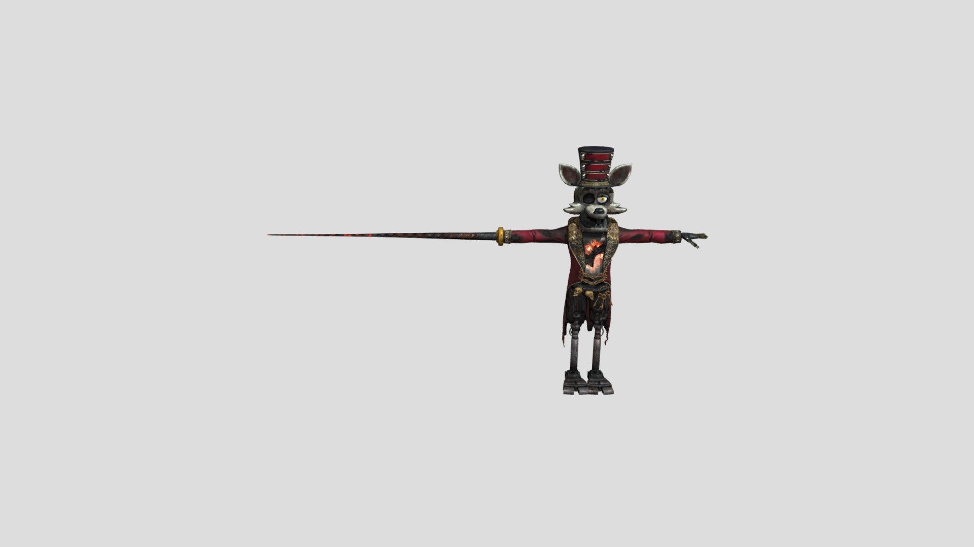 FNAF AR Ringmaster Foxy - 3D model by springoboi (@plushtrapchaser ...