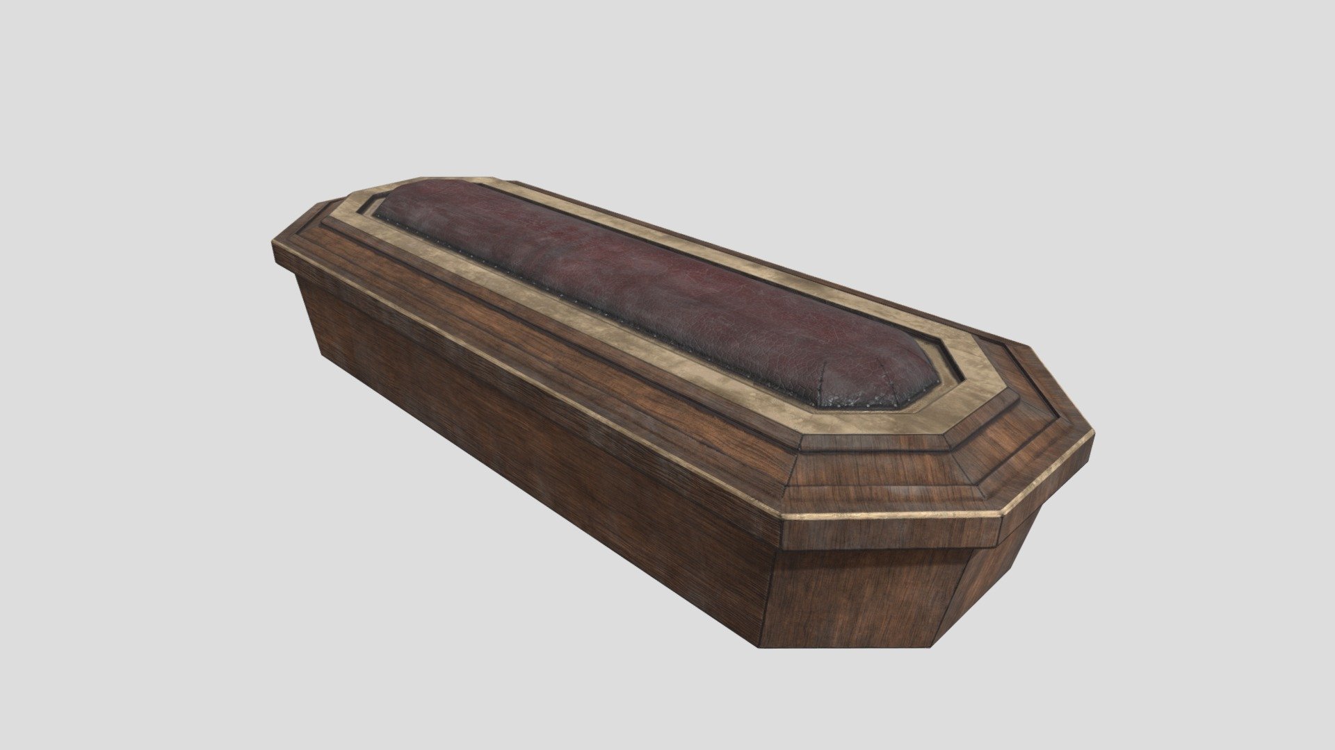 Hexagonal Coffin with Leather Accents - Buy Royalty Free 3D model by ...