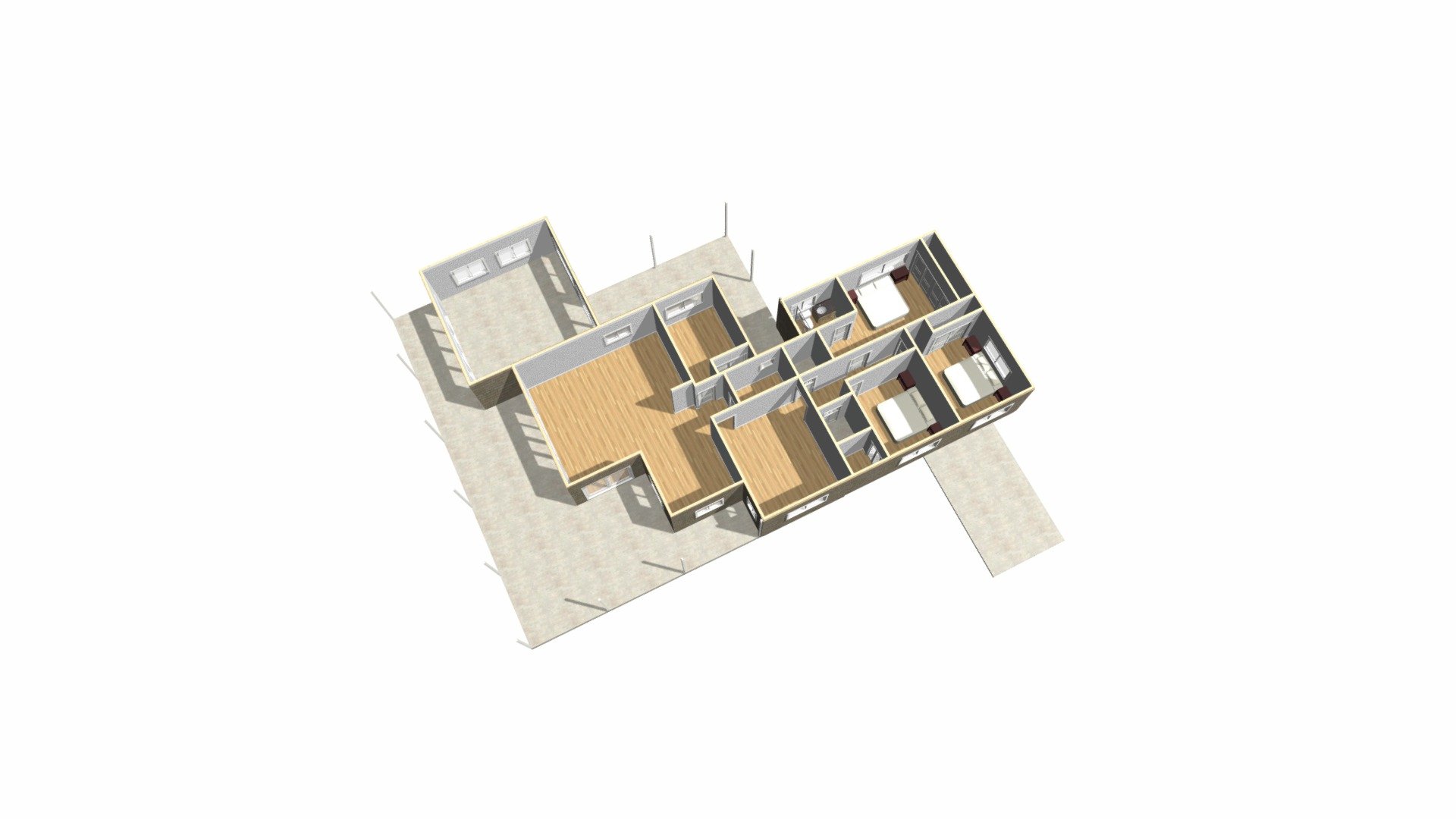E-1 AG Room Addition PLAN 1 - 3D model by Pro Draft, Inc. (@prodraft ...