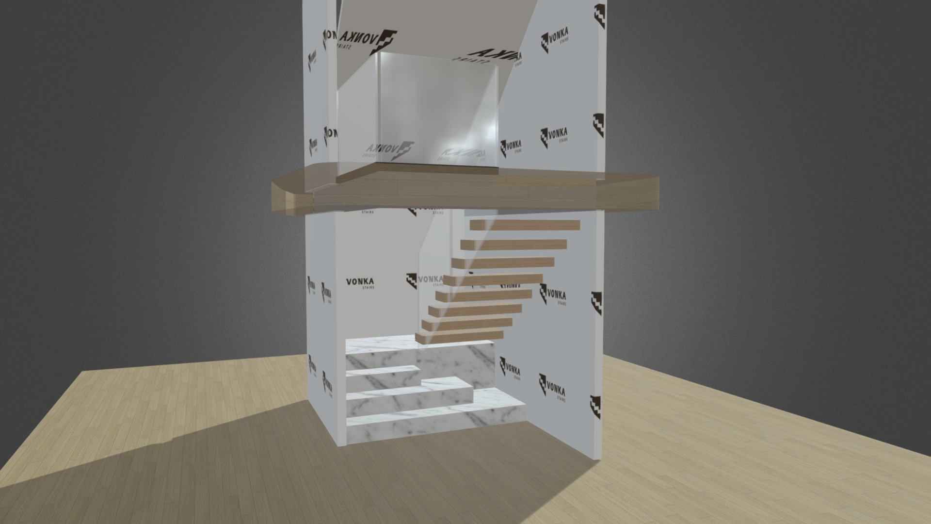Przemyslaw & Stella - Cantilevered stairs - Download Free 3D model by ...