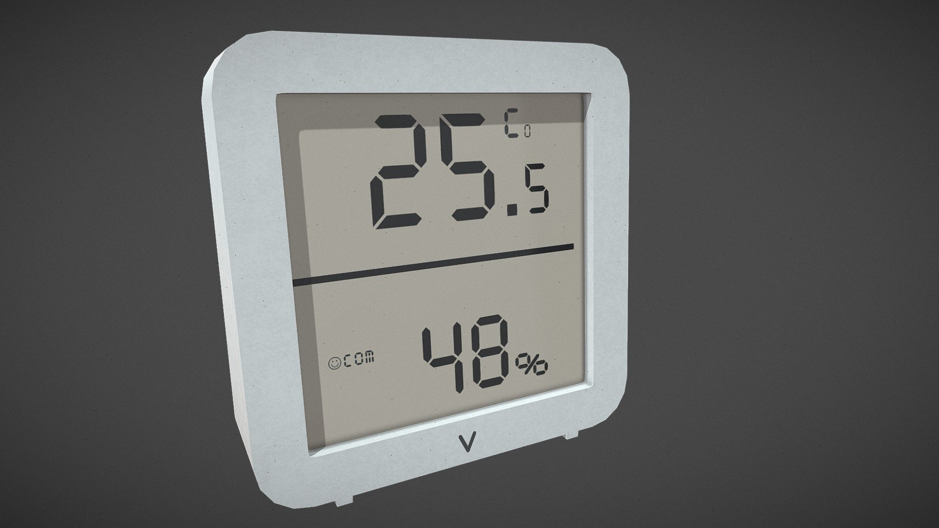 Thermometer & humidity sensor - weather station - Download Free 3D ...