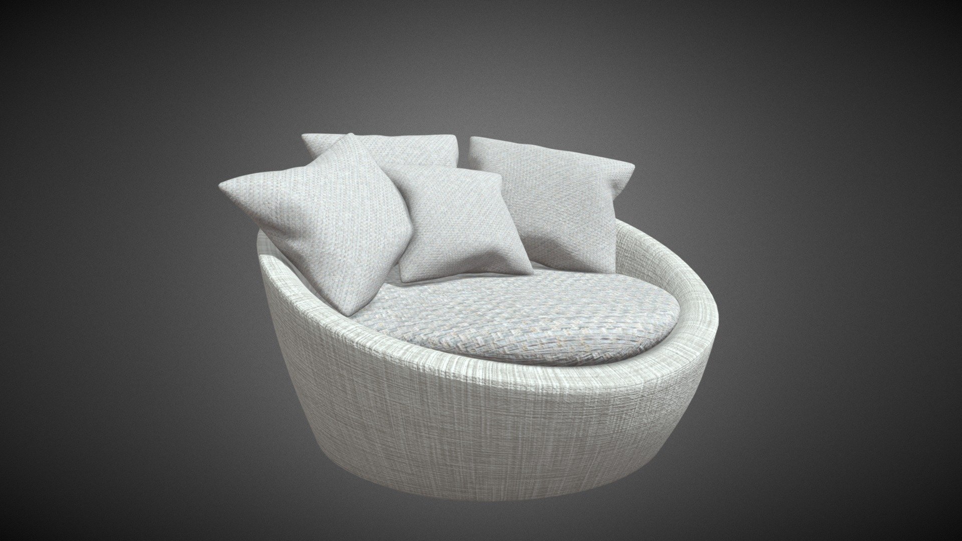 Fabric Sofa Chair & Cushions/Home Decor/ArchWiz - Download Free 3D ...