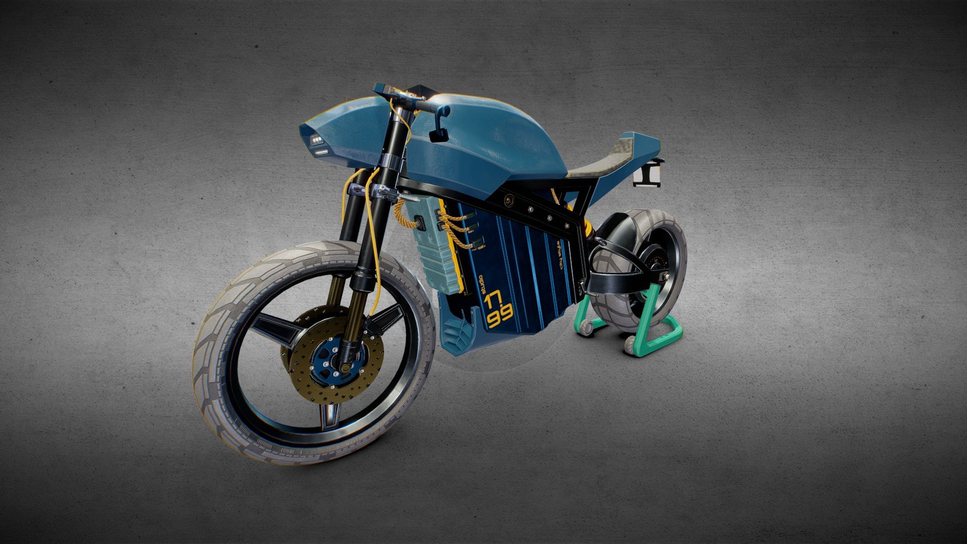 Electric Motorcycle - 3D model by Alexey (@17099) [8f777db] - Sketchfab