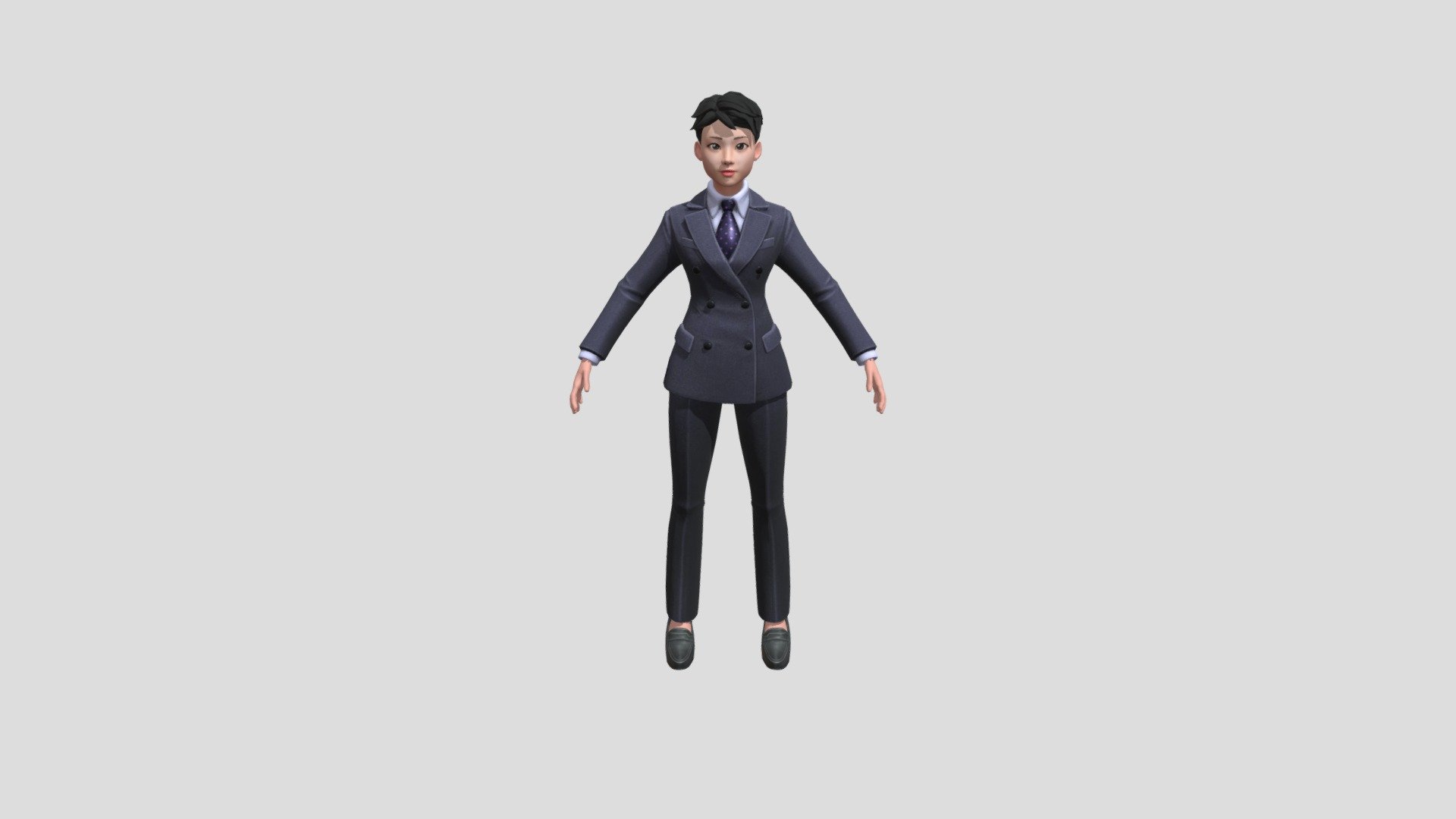 Human in suit or uniform(already rigged) - Download Free 3D model by ...
