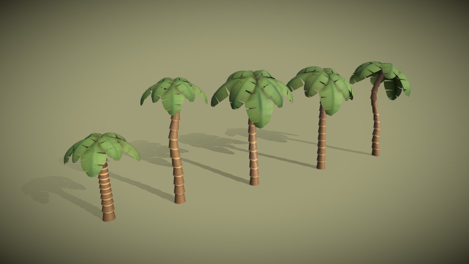 Stylized Palmtrees - Download Free 3D model by MoJo_GameDesign (@Joppe ...