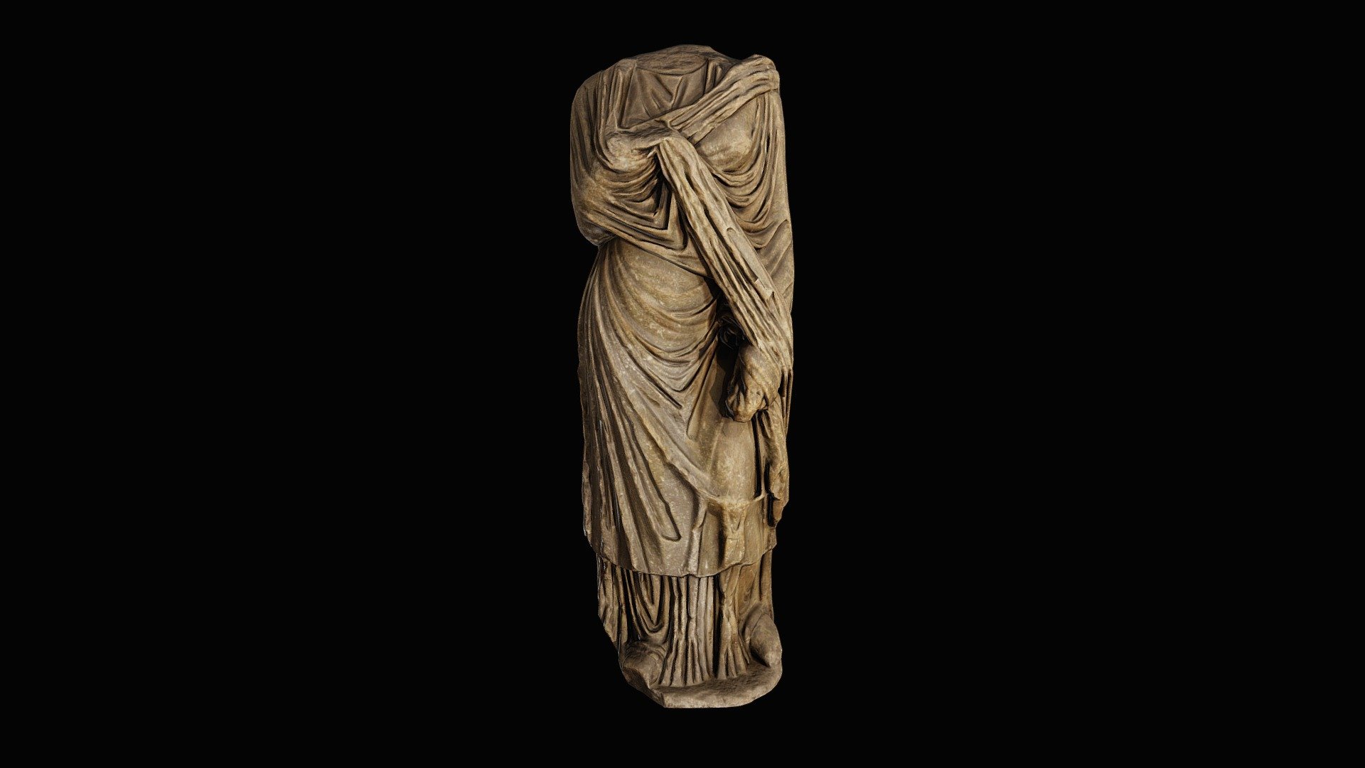 Drapirana ženska statua / Draped female statue - 3D model by ...