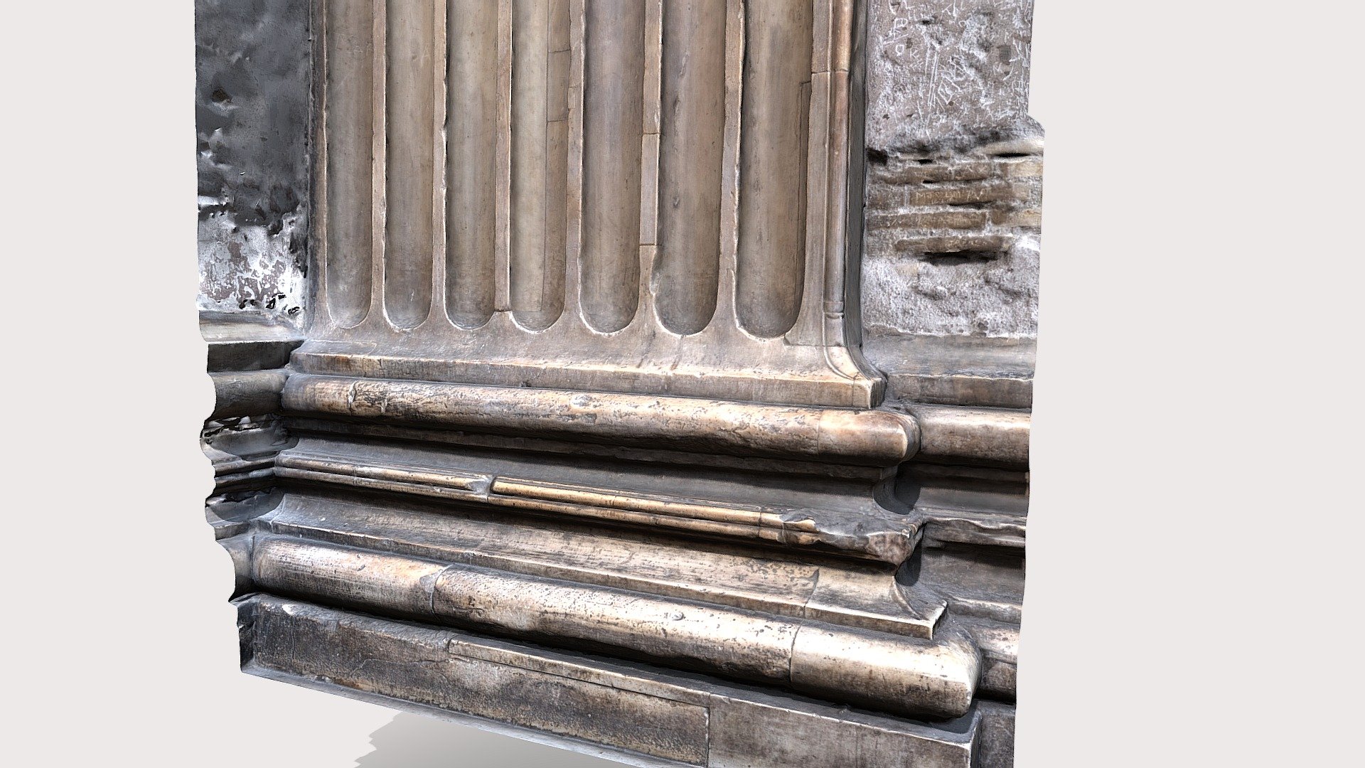 Pied d'un pilastre d'entrée du pantheon de Rome - Download Free 3D ...