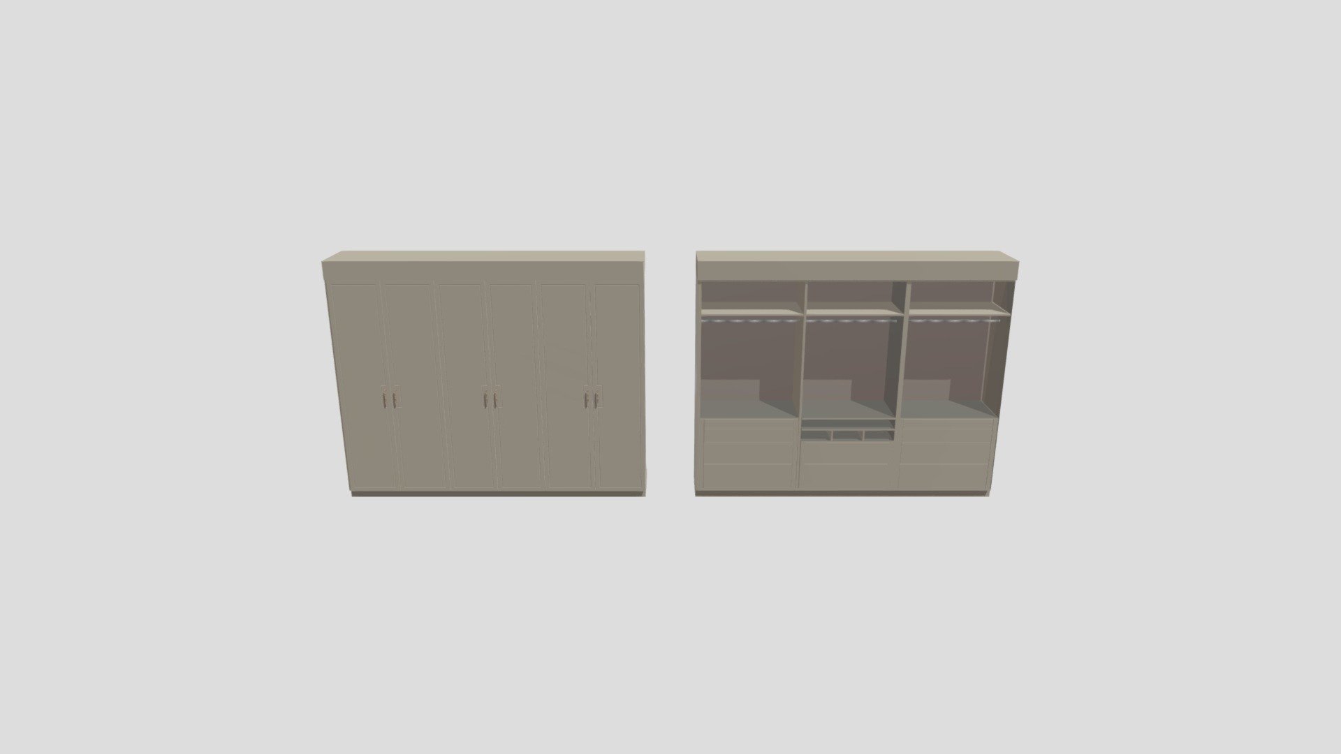 CLOSET DOS - 3D model by antonina.estudio [8f864b2] - Sketchfab