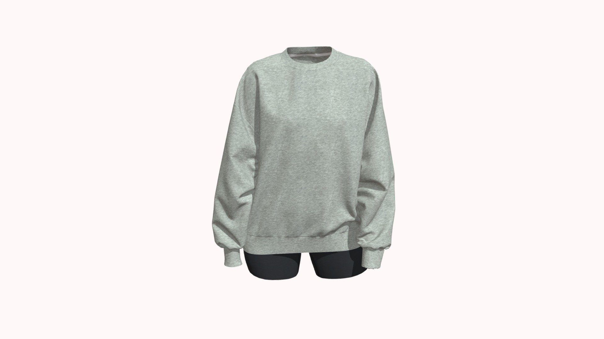 AT FAST FLEECE HEATHER GREY CREW - 3D model by DPC (@_DPC) [8f883aa ...