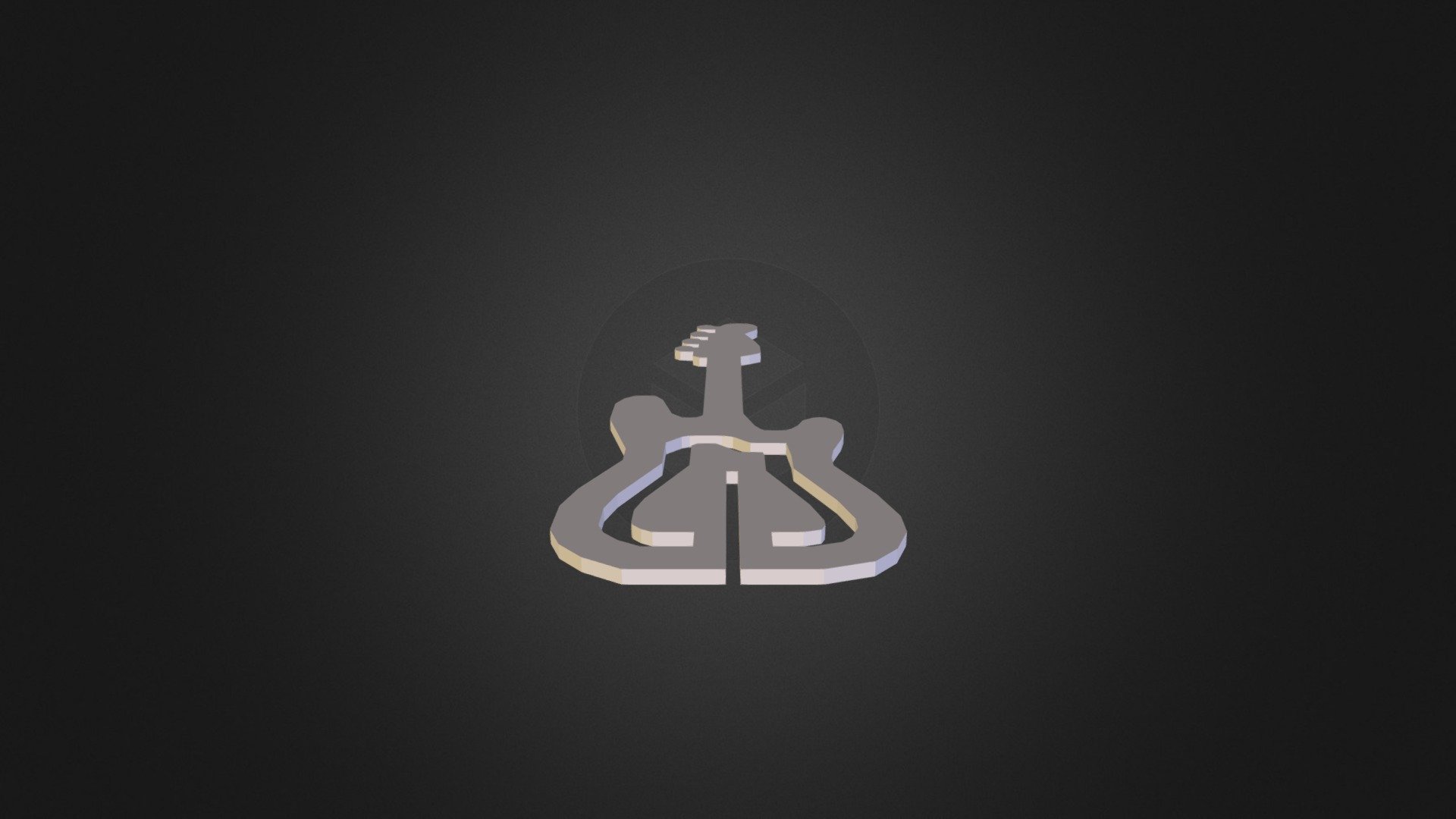 Guitar paperclip - 3D model by 3dindustries [8f8b6df] - Sketchfab