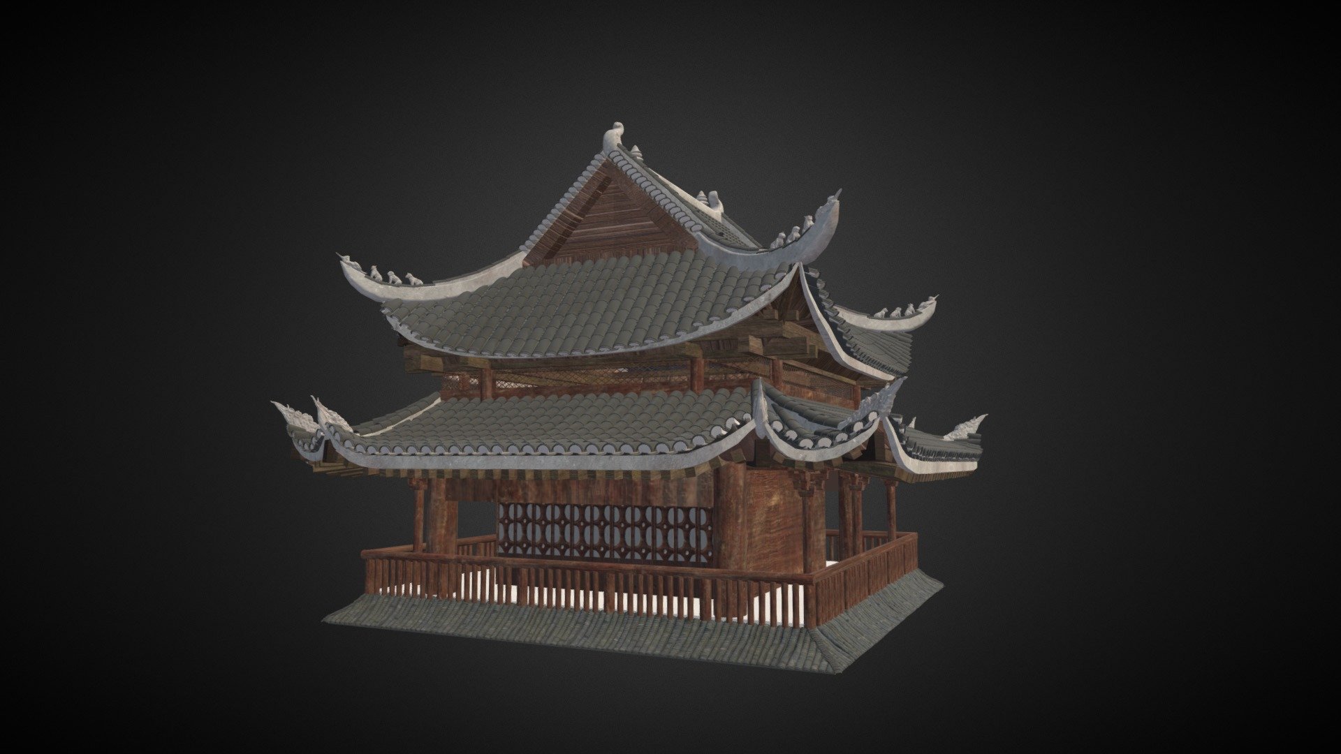DaYong_Gate_Roof - 3D model by Kay Huang (@kayhuang) [8f8cfbf] - Sketchfab