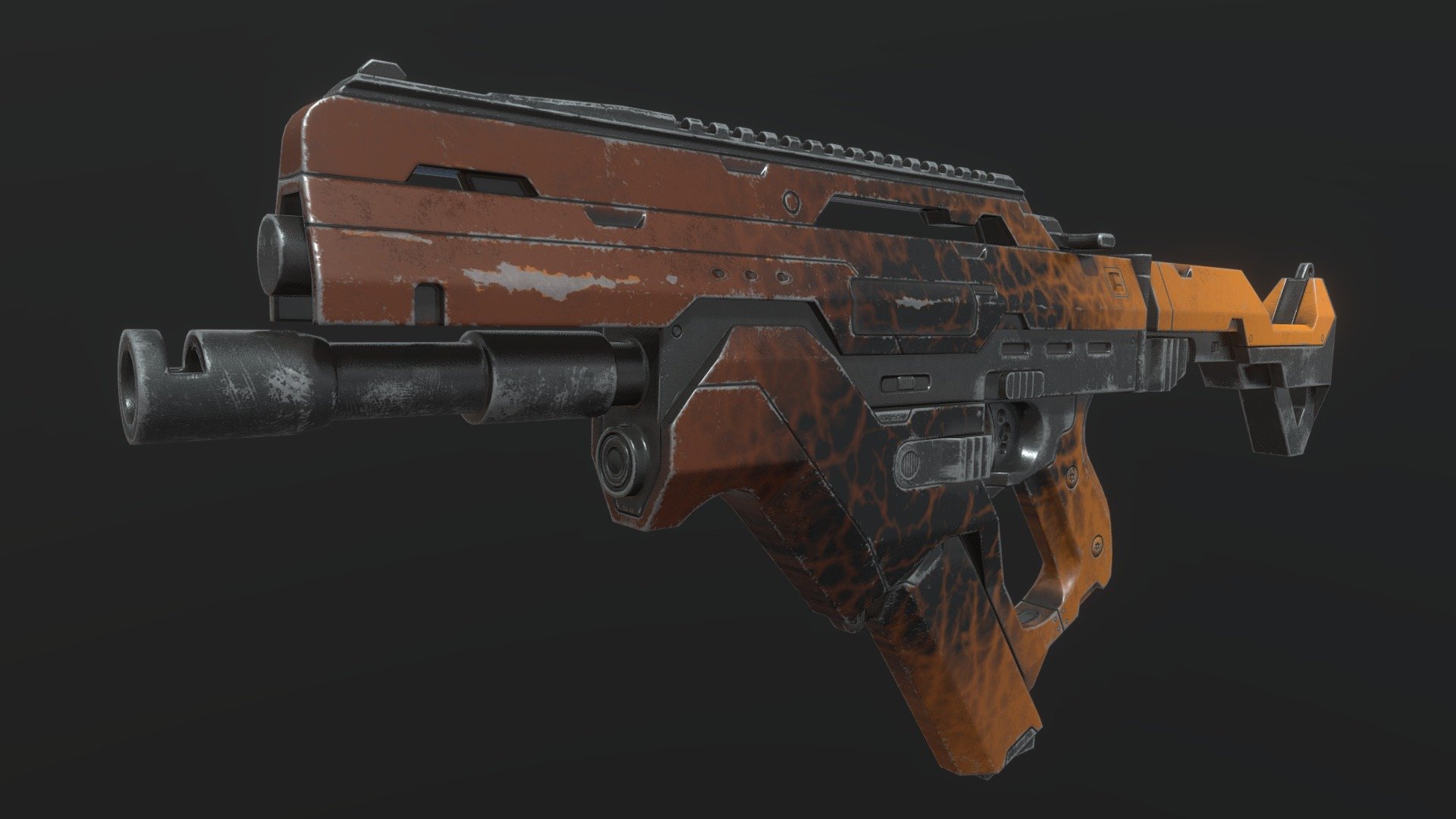 Sci-fi gun, texturing demo - Download Free 3D model by den3dmen ...
