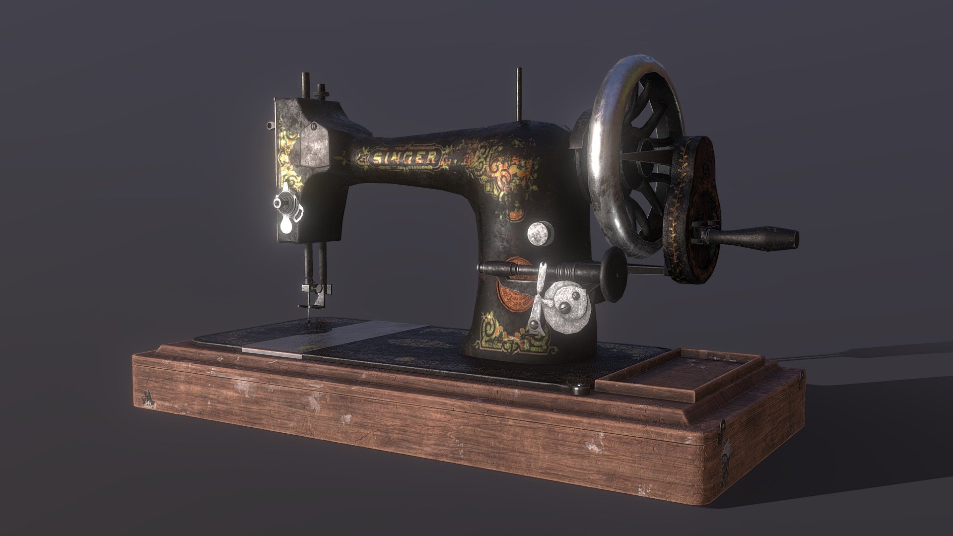 1932 Singer 28K Sewing Machine - 3D model by Aminur Rahman ...