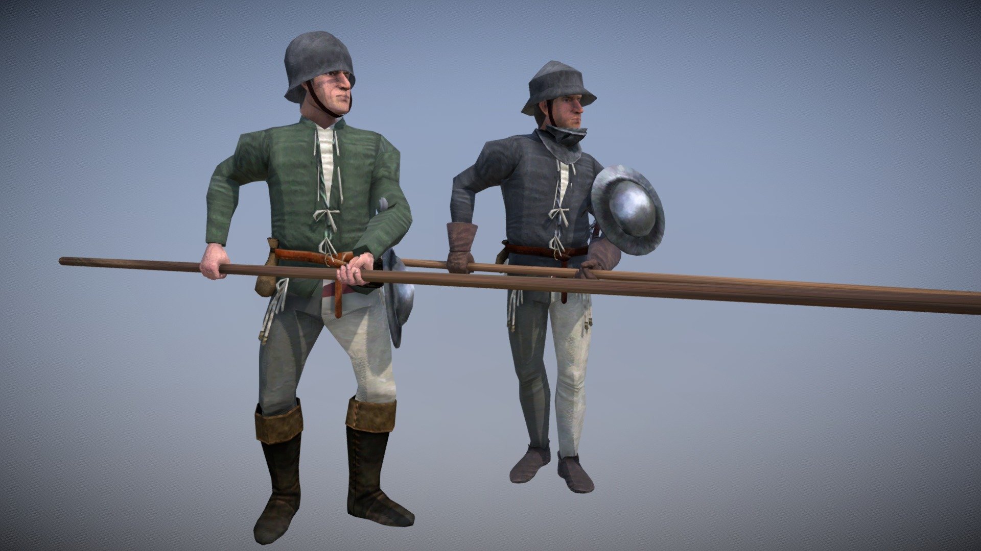 French Militia Pikemen - 3D model by mylae [8f97105] - Sketchfab