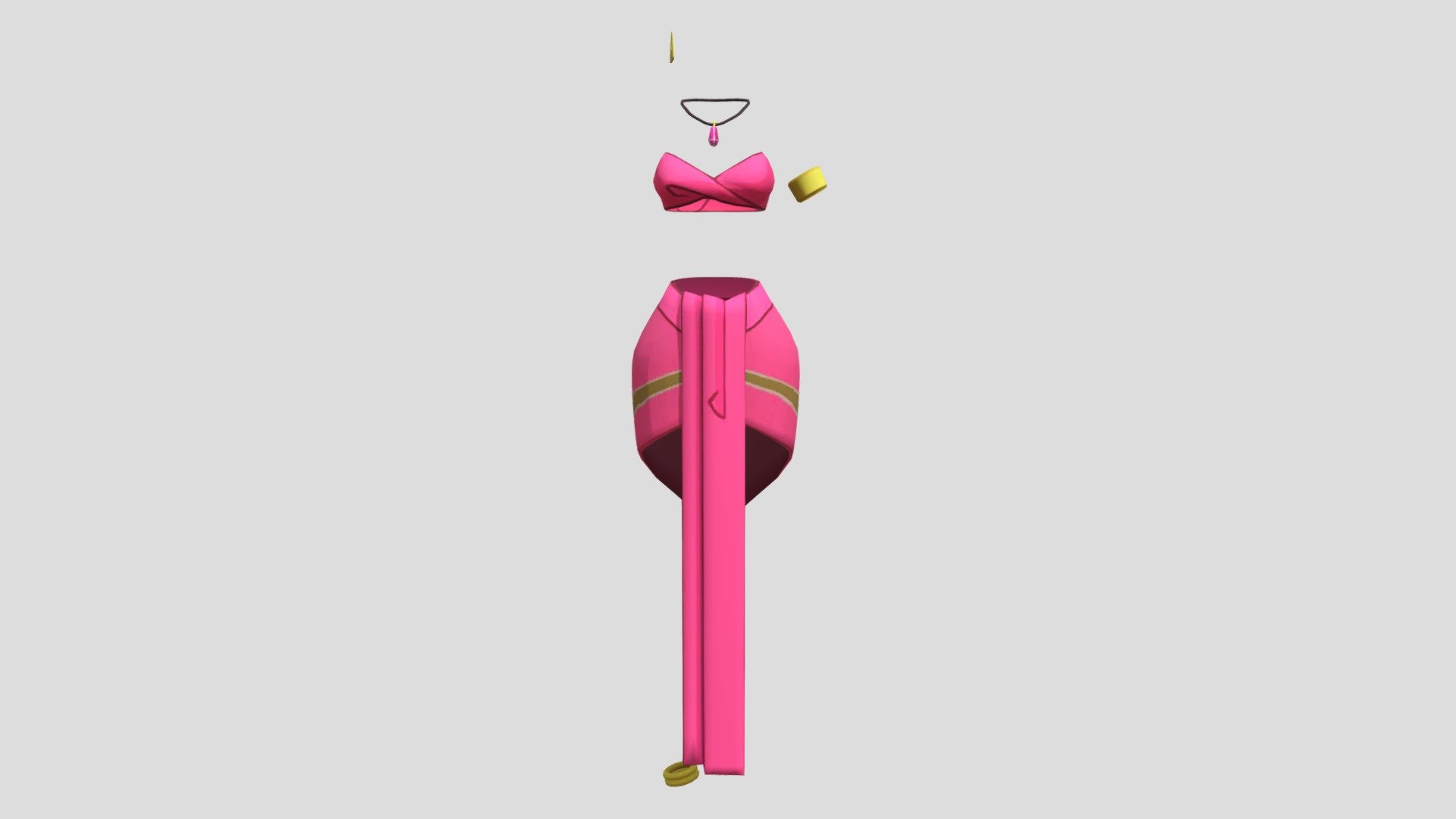 Princess Kida Pink Clothes - Download Free 3D model by Princess Gowns ...