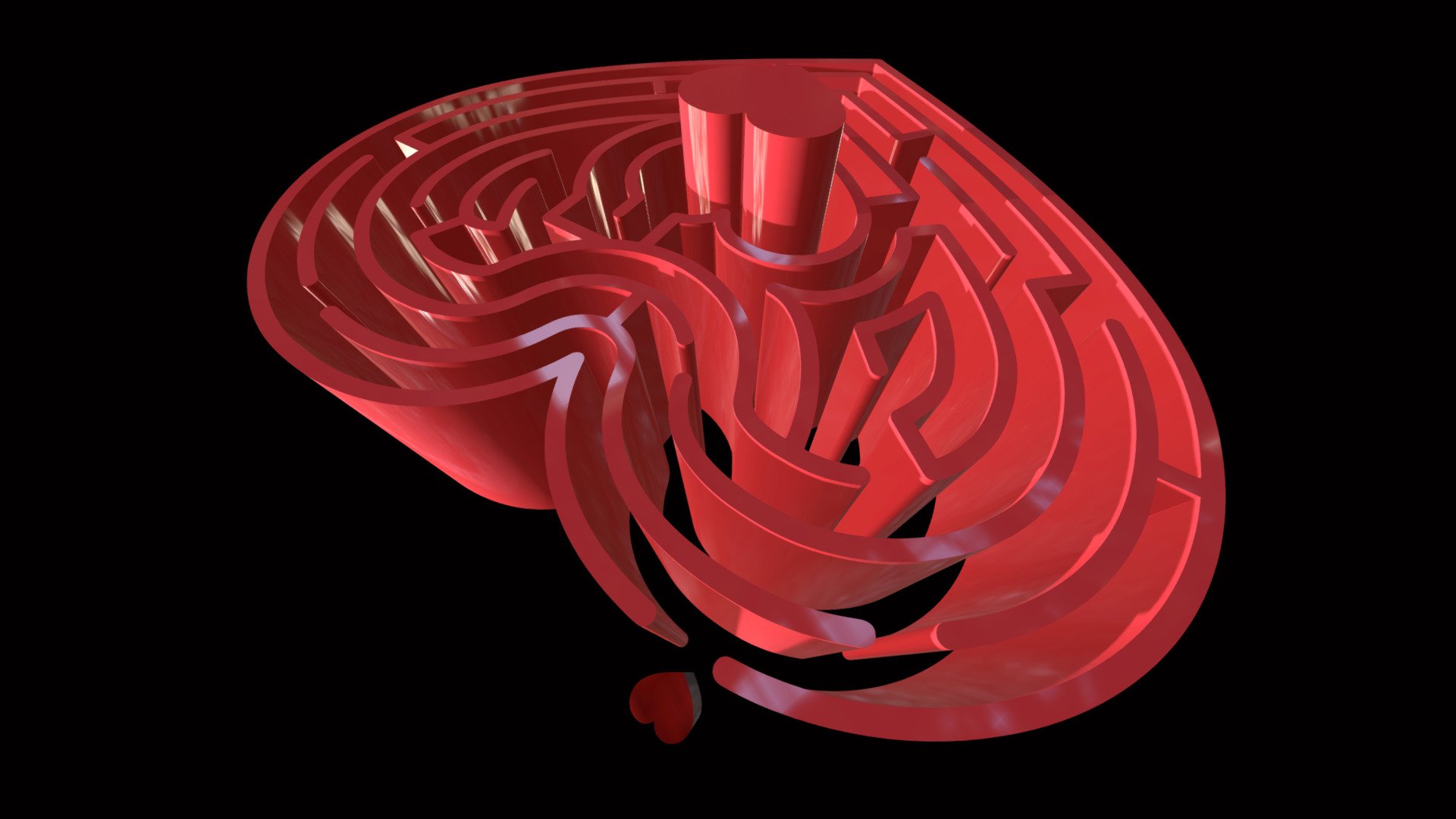 Labyrinth heart maze - laberinto corazon - Download Free 3D model by ...