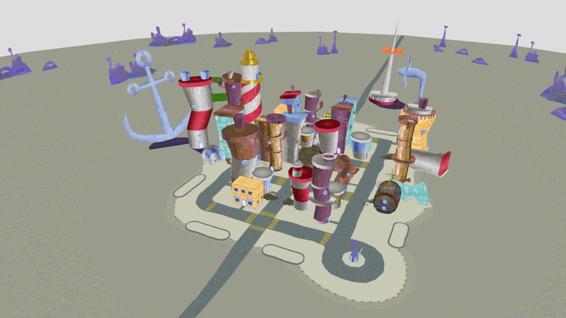 Downtown Bikini Bottom Bfbb (GameCube) - Download Free 3D model by SMF ...