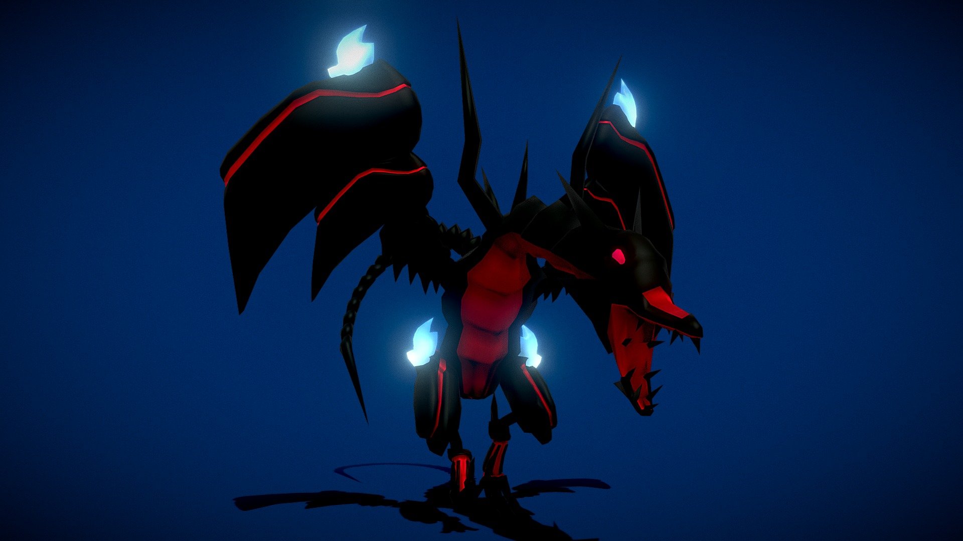 Red Eyes Zombie Dragon (Yugioh) - Buy Royalty Free 3D model by Yanez ...