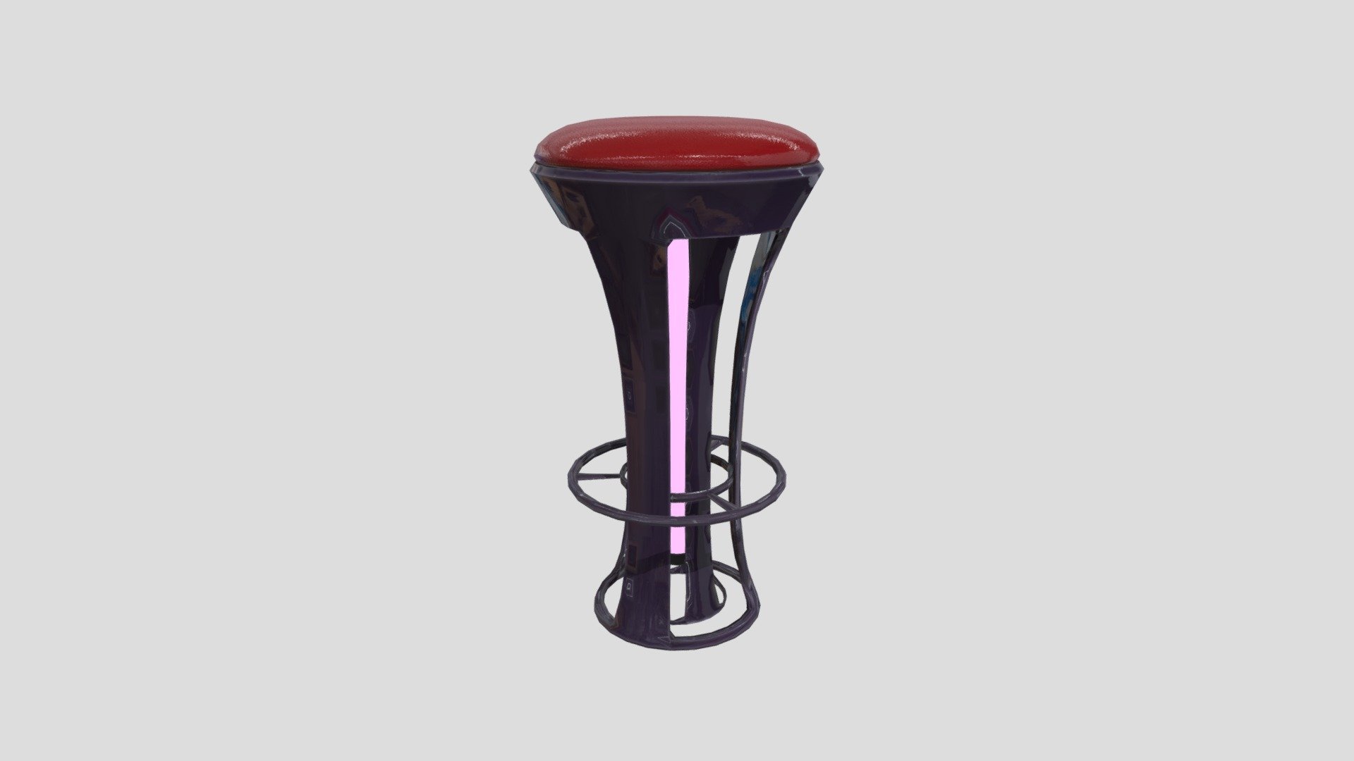 Low-poly sci-fi bar stool chair PBR game ready - 3D model by ifreet21 ...