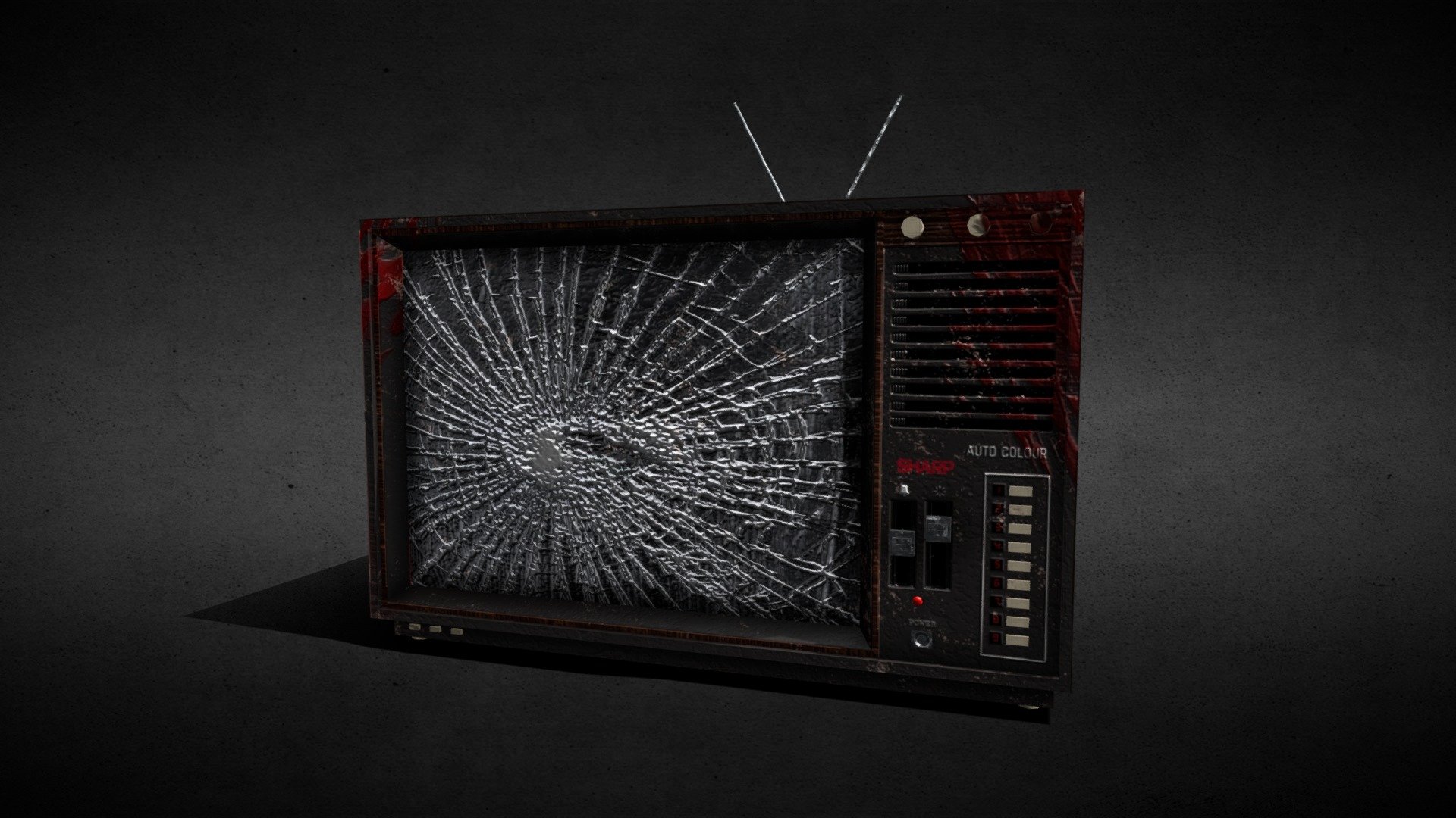 Broken TV - 3D model by Iván Moral Salinas (@ivanmoralsalinas) [8fa7080 ...