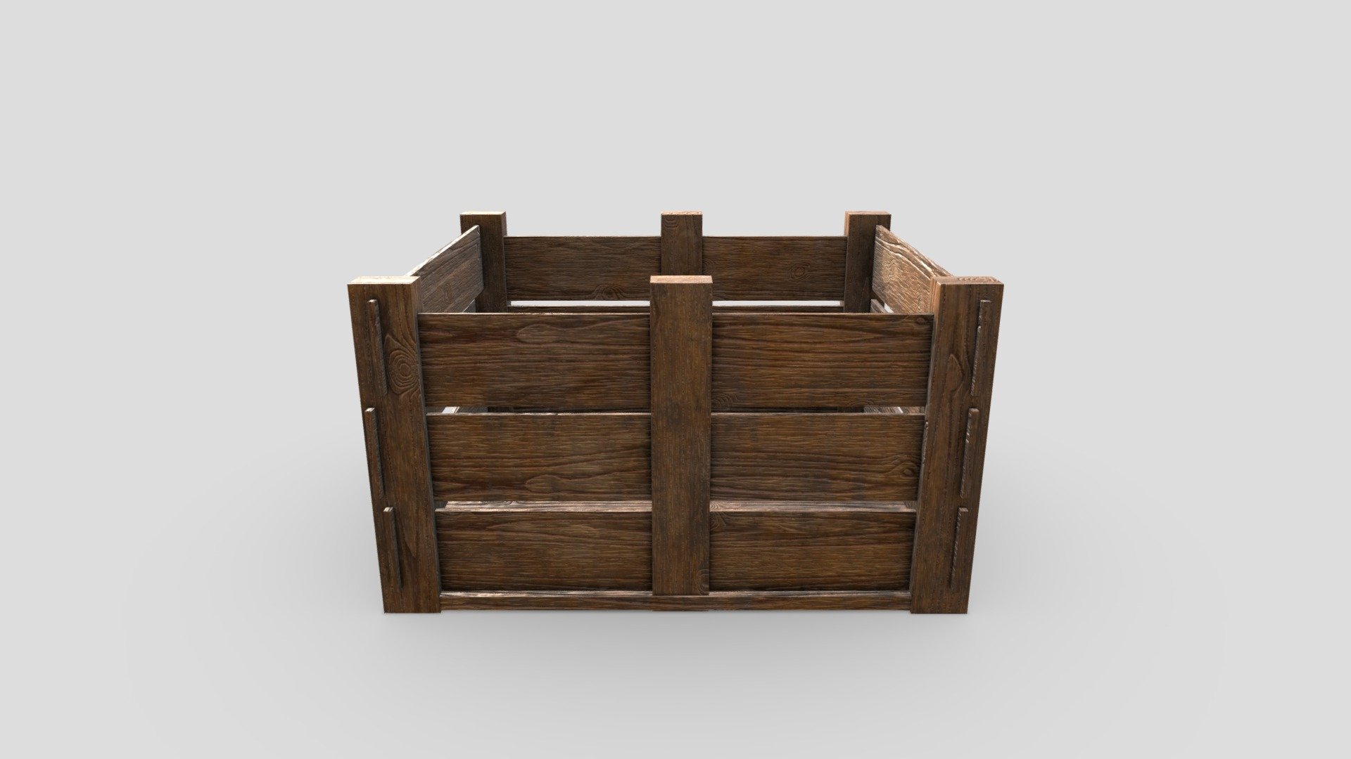 medieval wooden crate - 3D model by wellea [8fa7d4e] - Sketchfab
