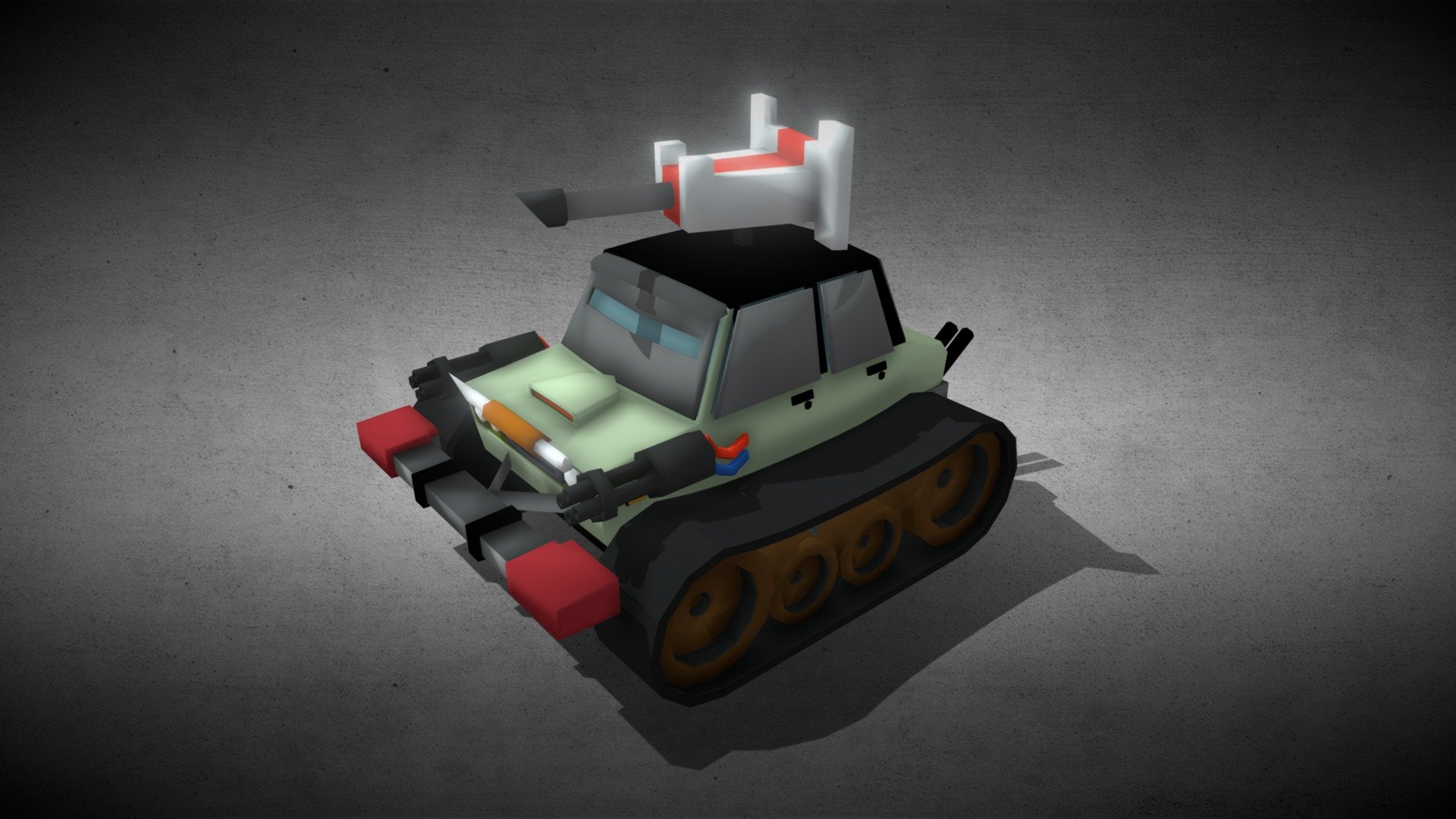 Low Poly Peykan Car Tank - Game Asset - 3D model by Hamid Amini (@h ...