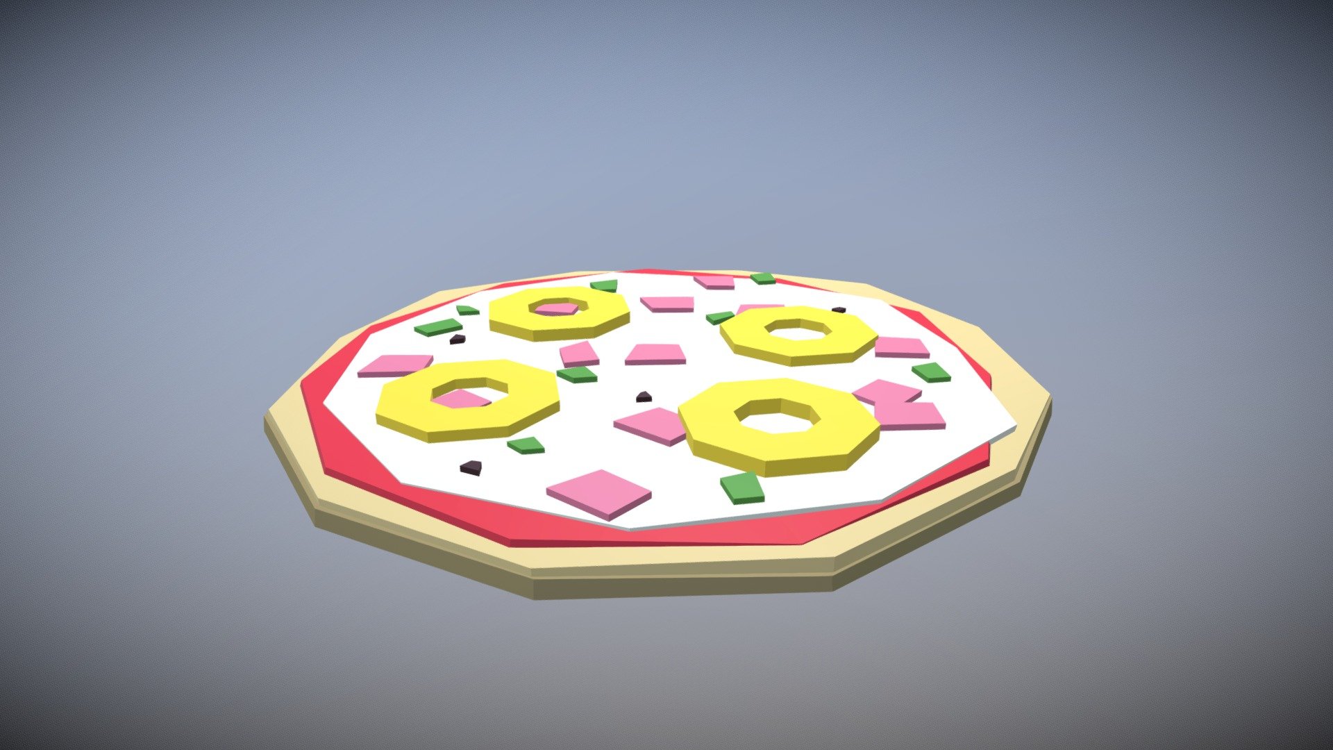 Stylized Pizza Hawaii - Buy Royalty Free 3D model by BlobFortress ...
