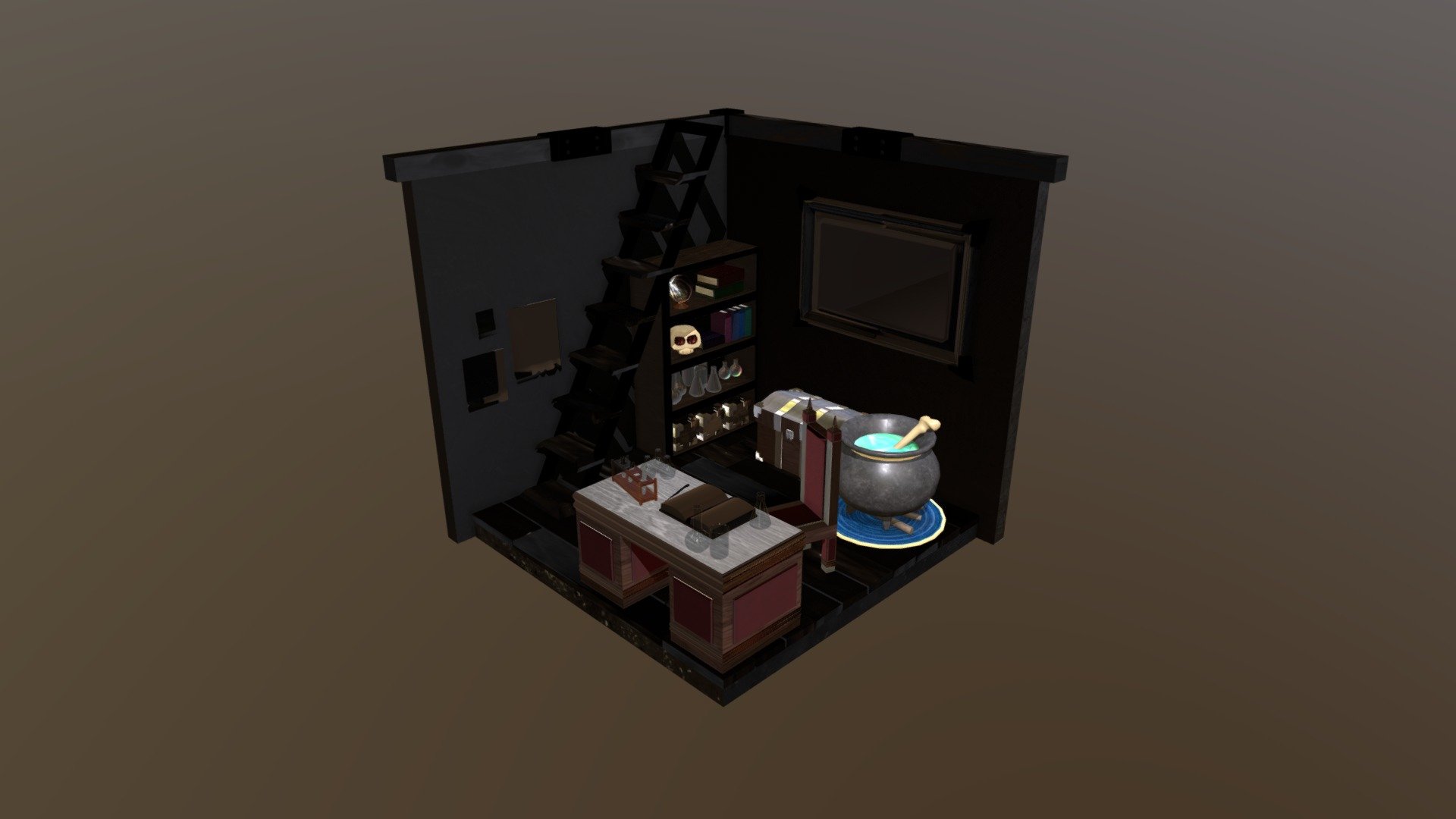 Wizard's Lair - 3D model by Jmew0v0 [8fc049b] - Sketchfab