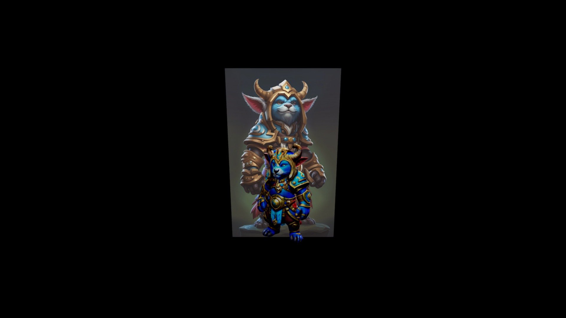 a cartoon image of a cat dressed in armor and h - Download Free 3D ...