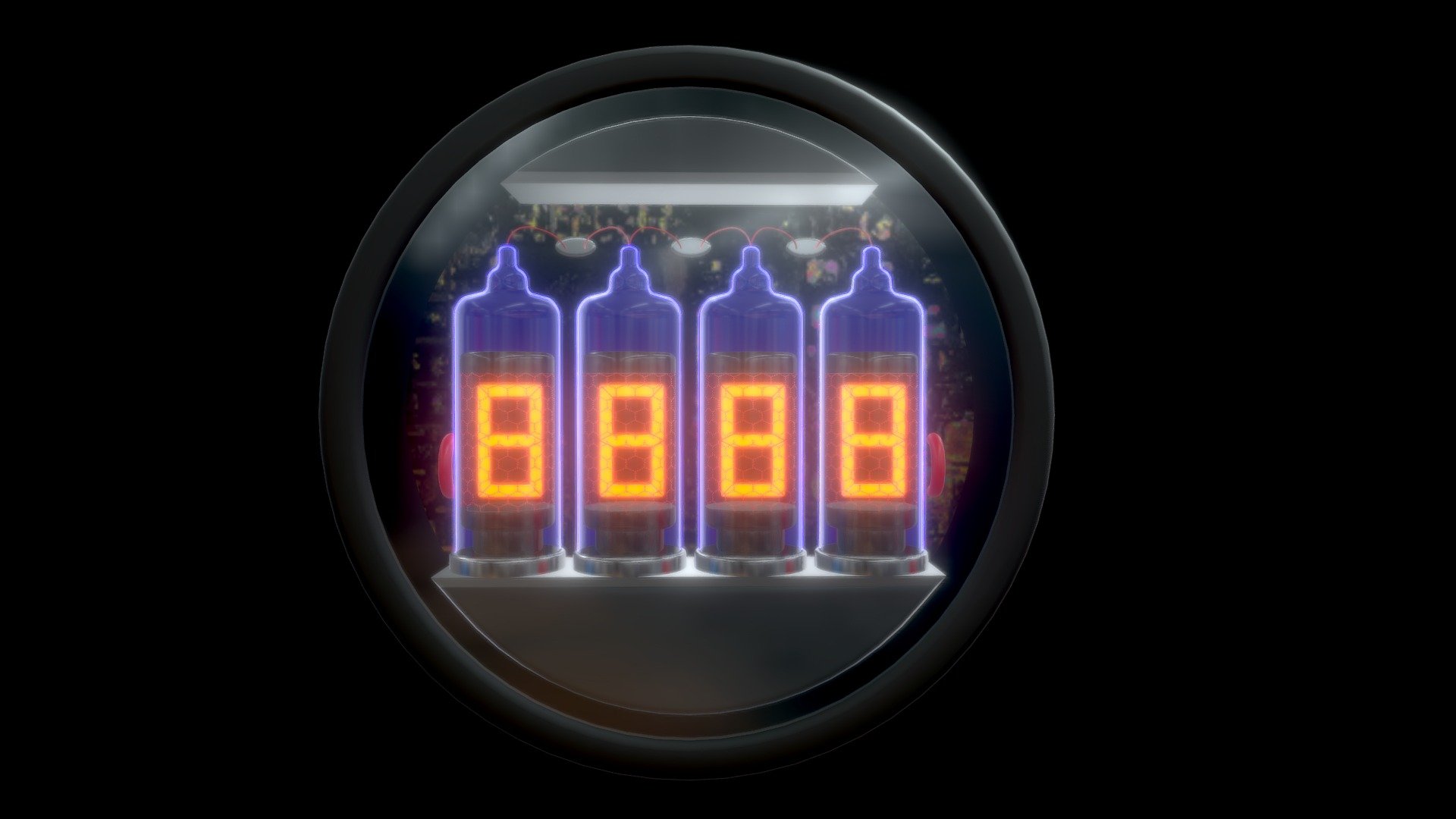 Nixie Clock - 3D model by shaderbytes [8fc4f87] - Sketchfab