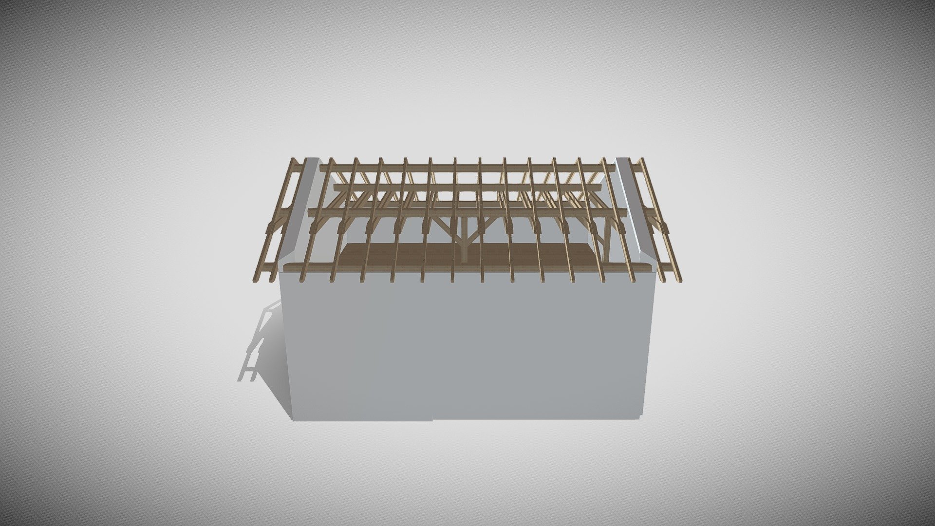 Pfettendach mit abgegrater Pfette - 3D model by online-meisterschule ...
