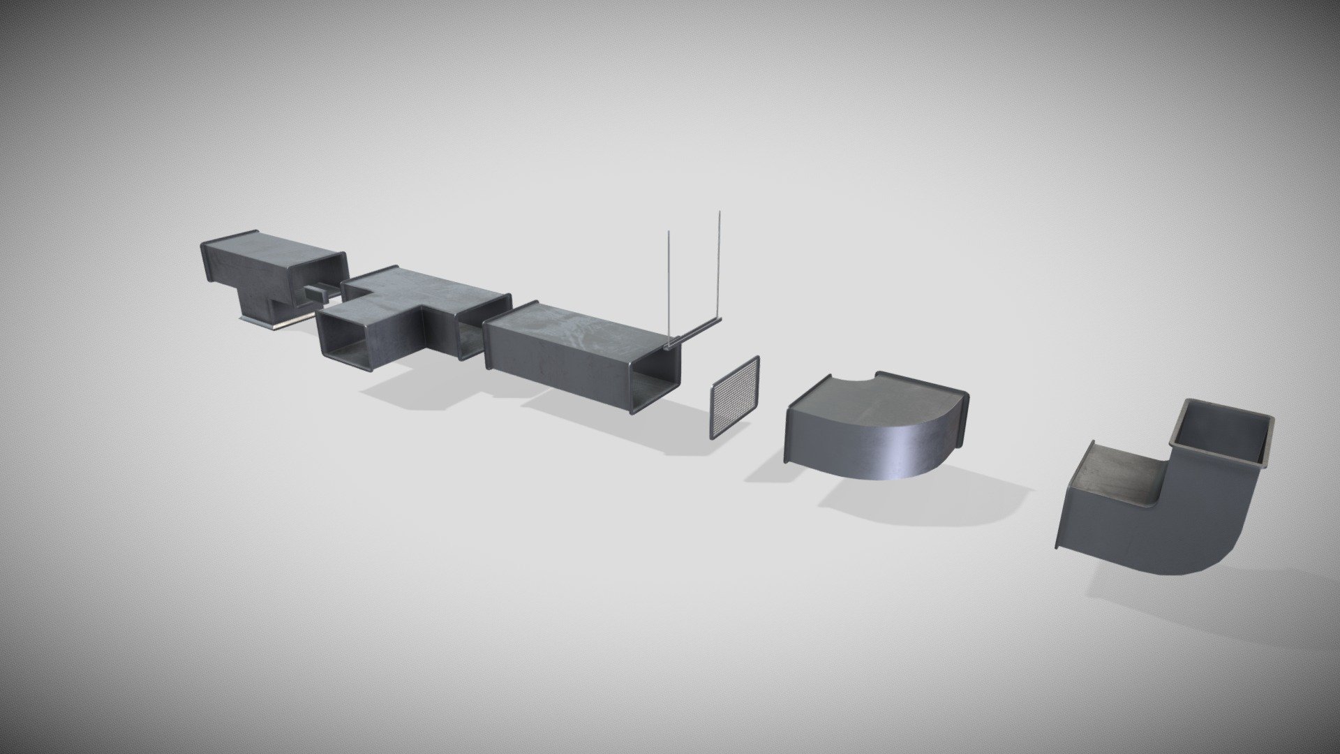Vents modular | Game ready - Buy Royalty Free 3D model by Gest.lt ...