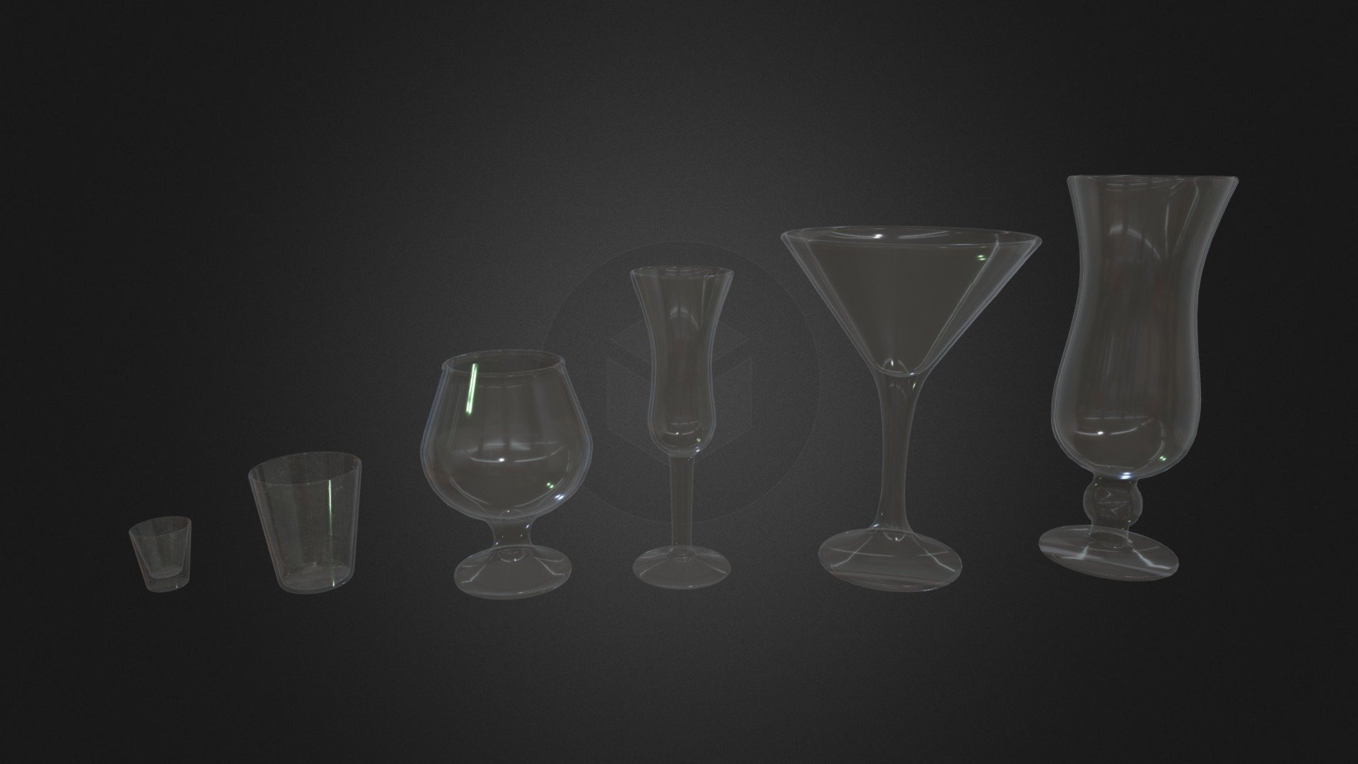Cocktail Glasses Collection Pack - 3D model by VisLuna (@lunarium ...