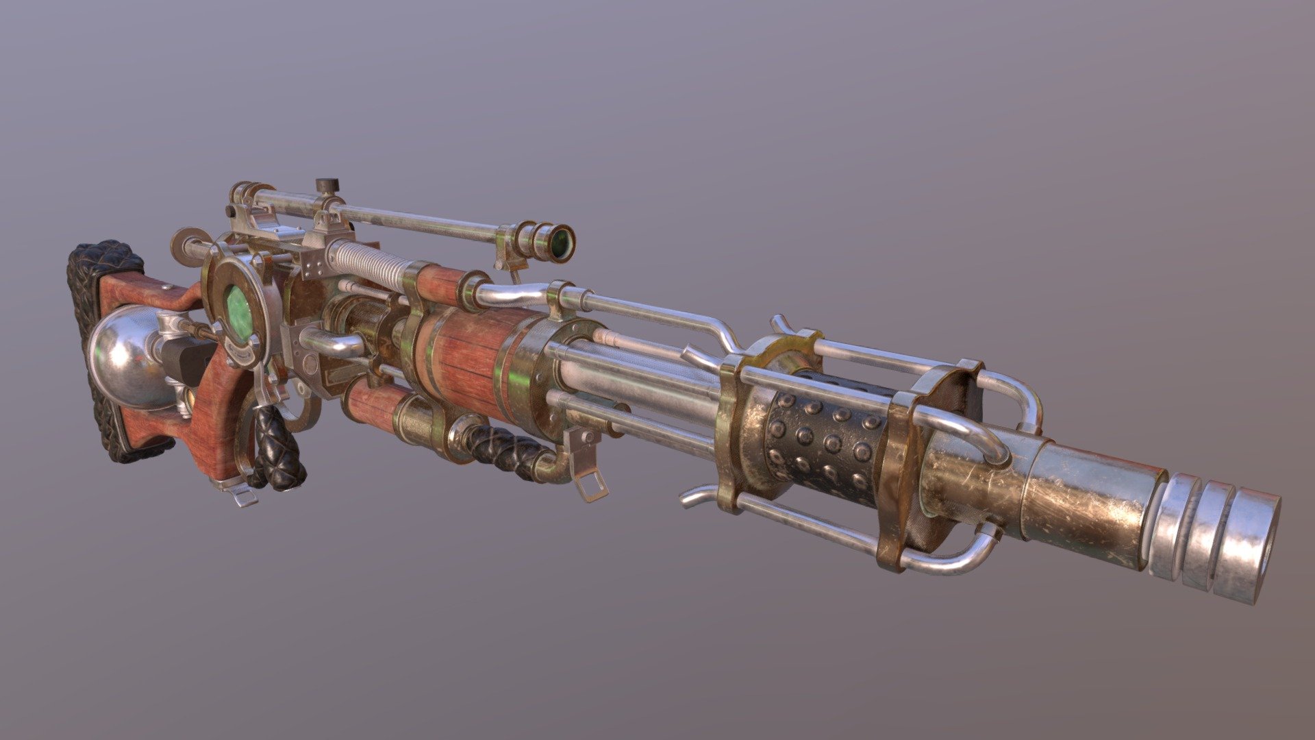 Steam Punk Gun - 3D model by zaychelik [8fd91b1] - Sketchfab