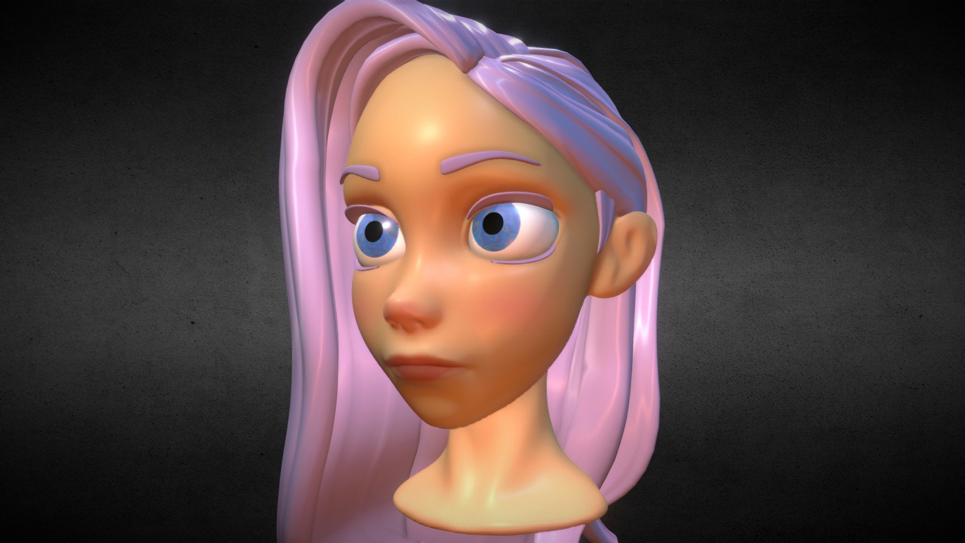 Stylized Female Bust - 3D model by procyonlotor [8fdb577] - Sketchfab