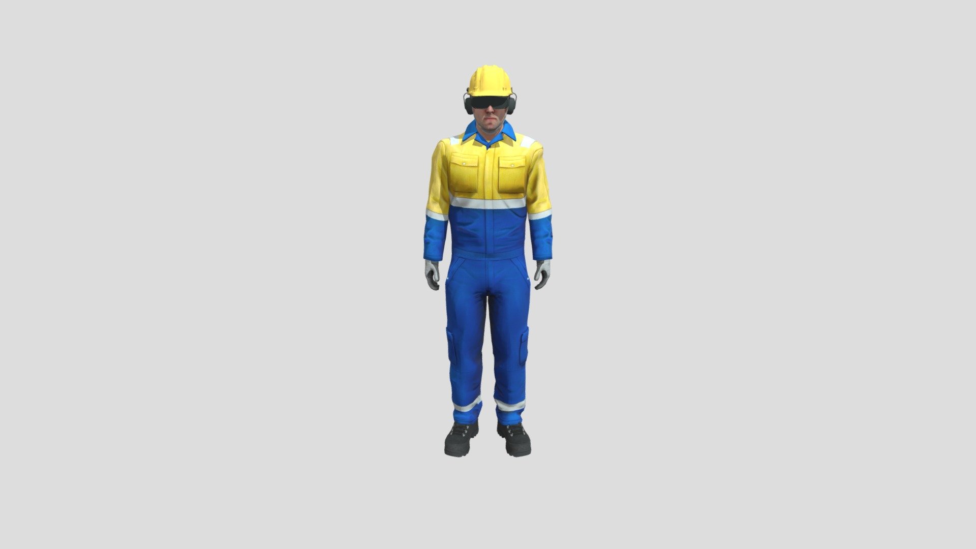 Worker stretching and running - 3D model by vitors17 [8fdd843] - Sketchfab