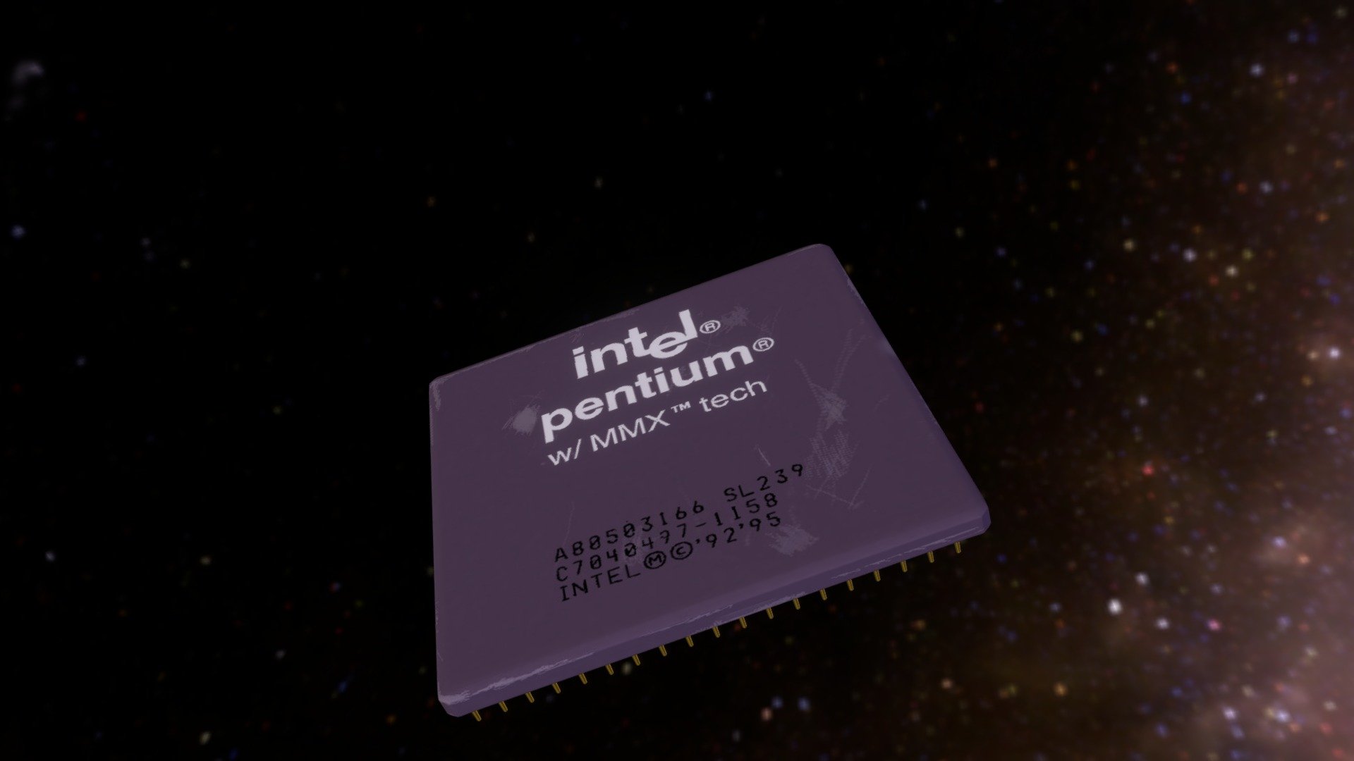 CPU Intel Pentium MMX - 3D model by 3dnett [8fdda29] - Sketchfab