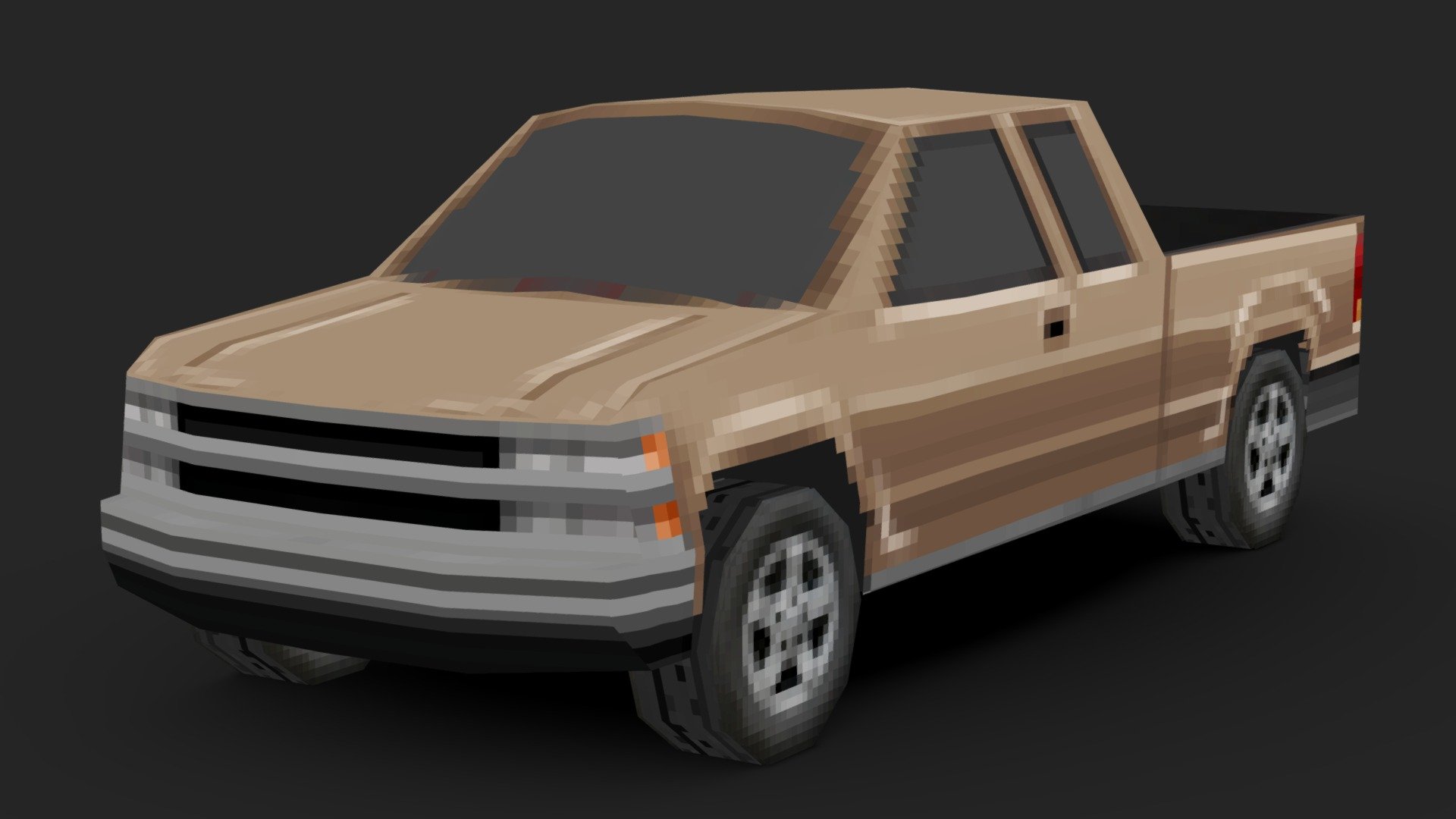 Pick-up Truck - PS1 Car - 3D model by MoiDev [8fe2e1b] - Sketchfab