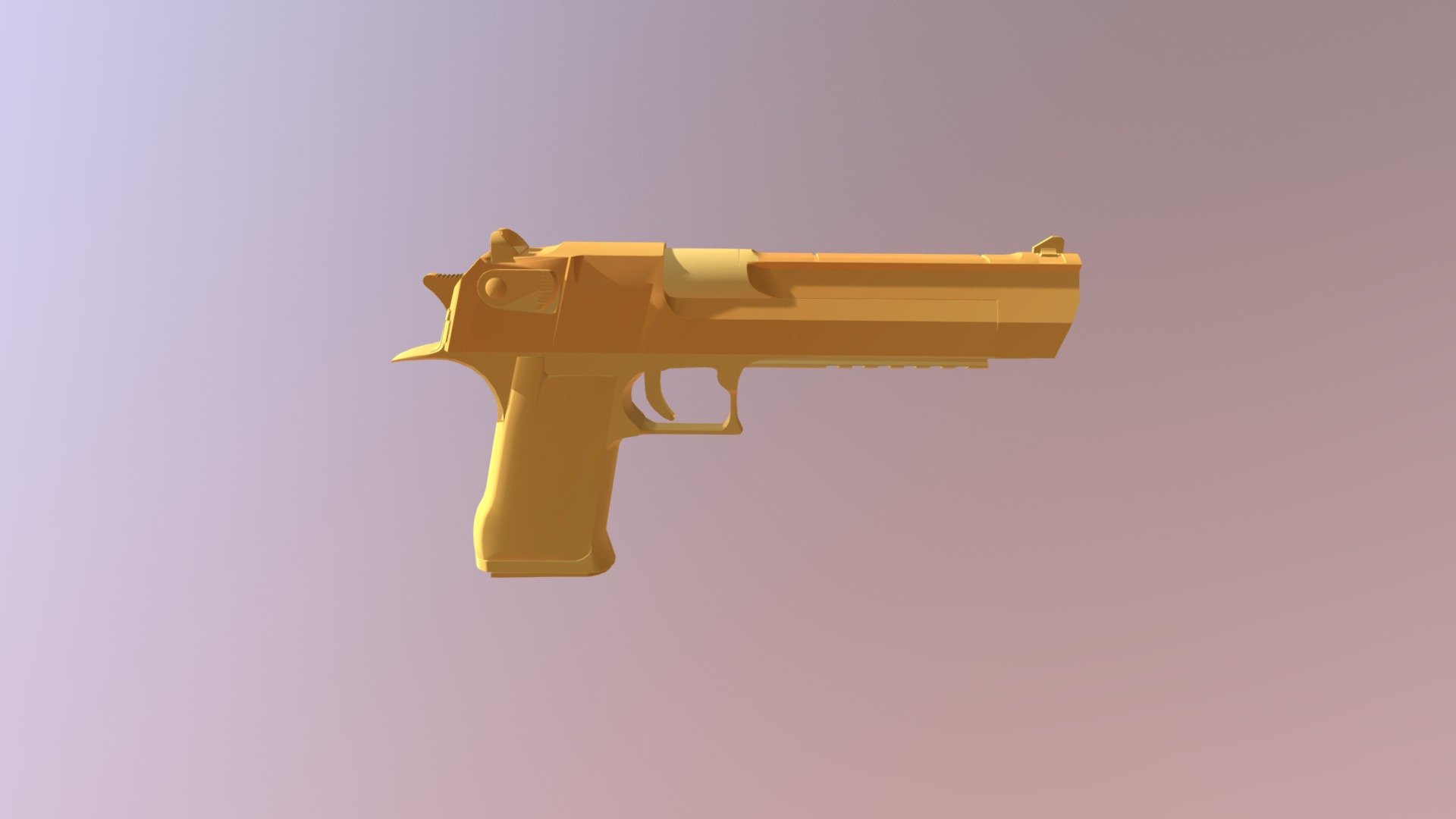 Golden Deagle - 3D model by dabrit [8fe68b8] - Sketchfab