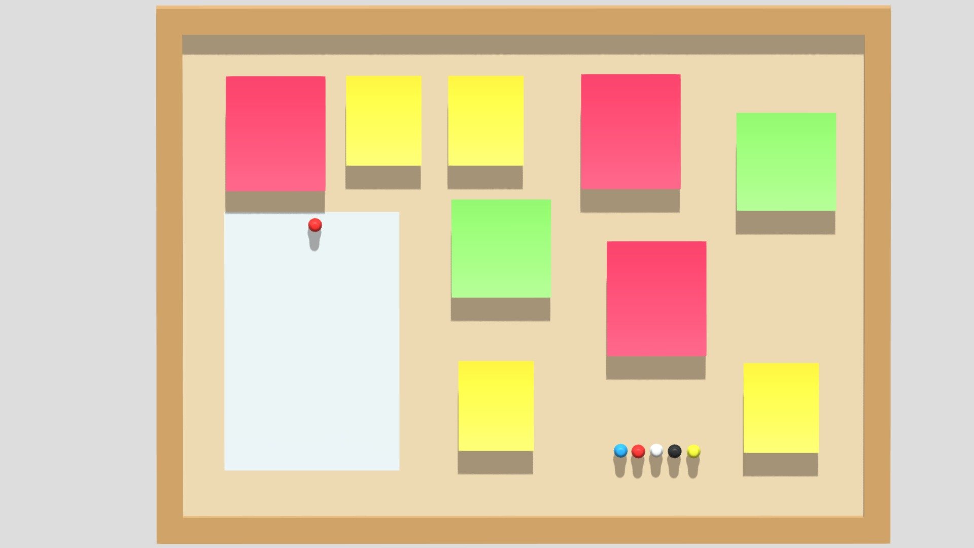 Cartoon Cork Board With Push Pin - Buy Royalty Free 3D model by Philip ...