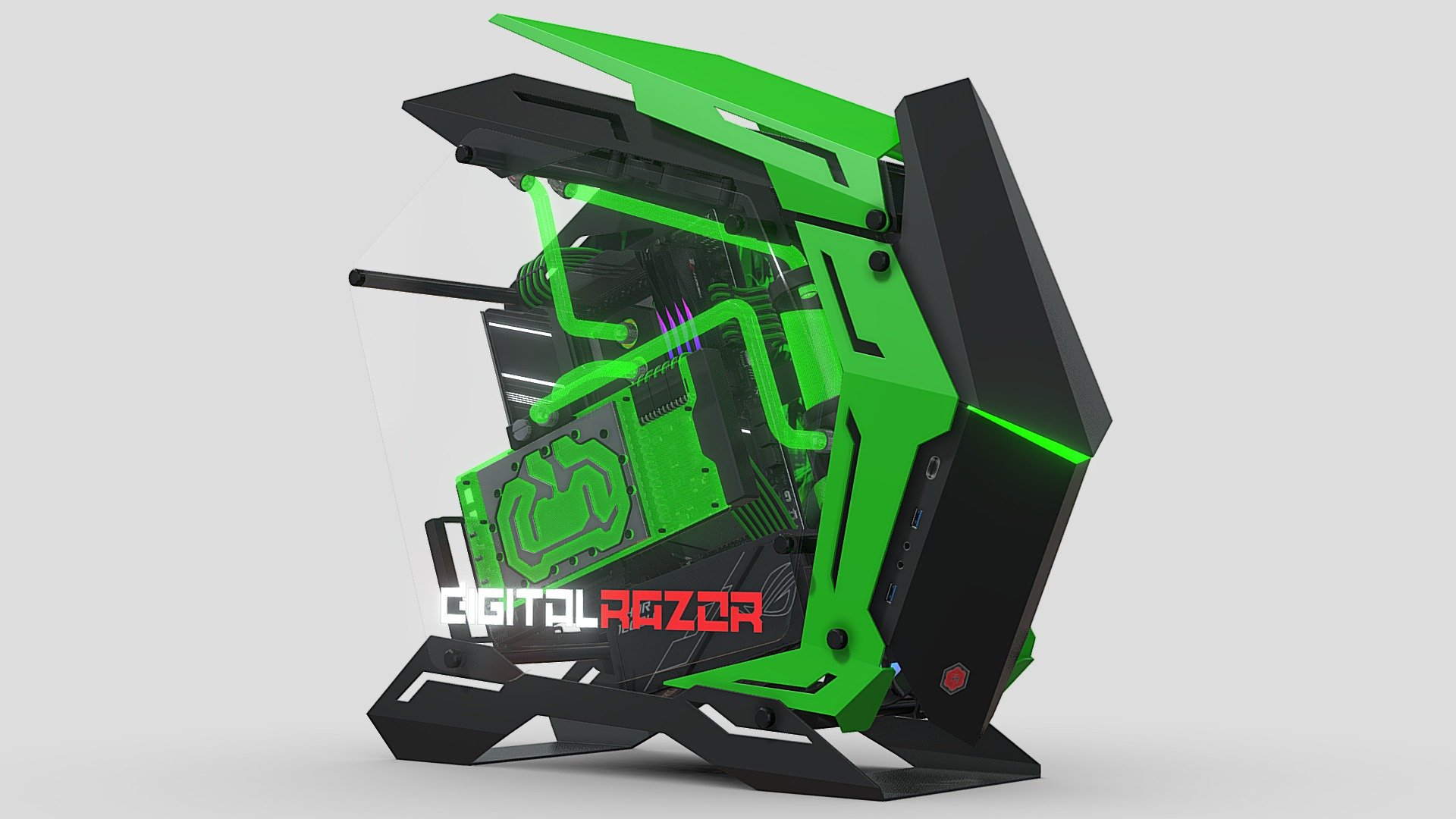 Jonsbo Mod3 CustomVertical Painted Gaming PC - 3D model by ...