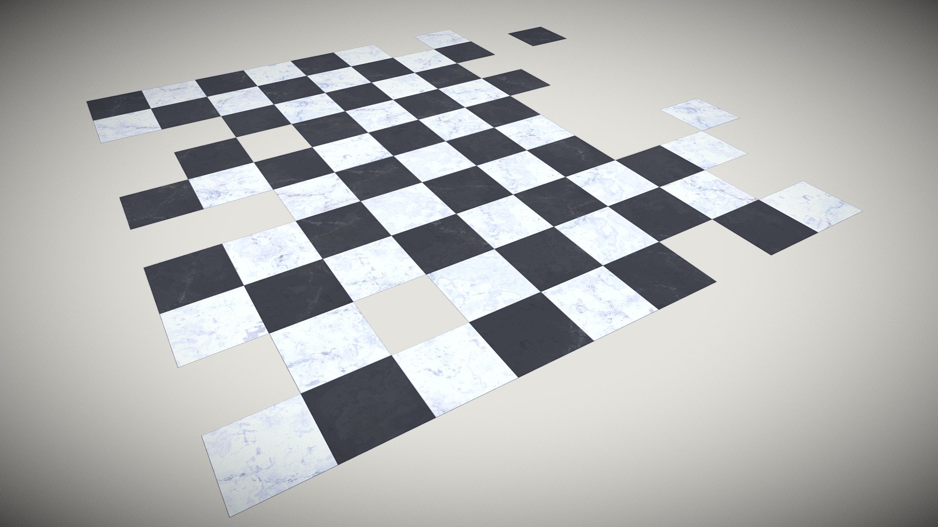 Broken Checker Tile Floor Variation - Buy Royalty Free 3D model by ...