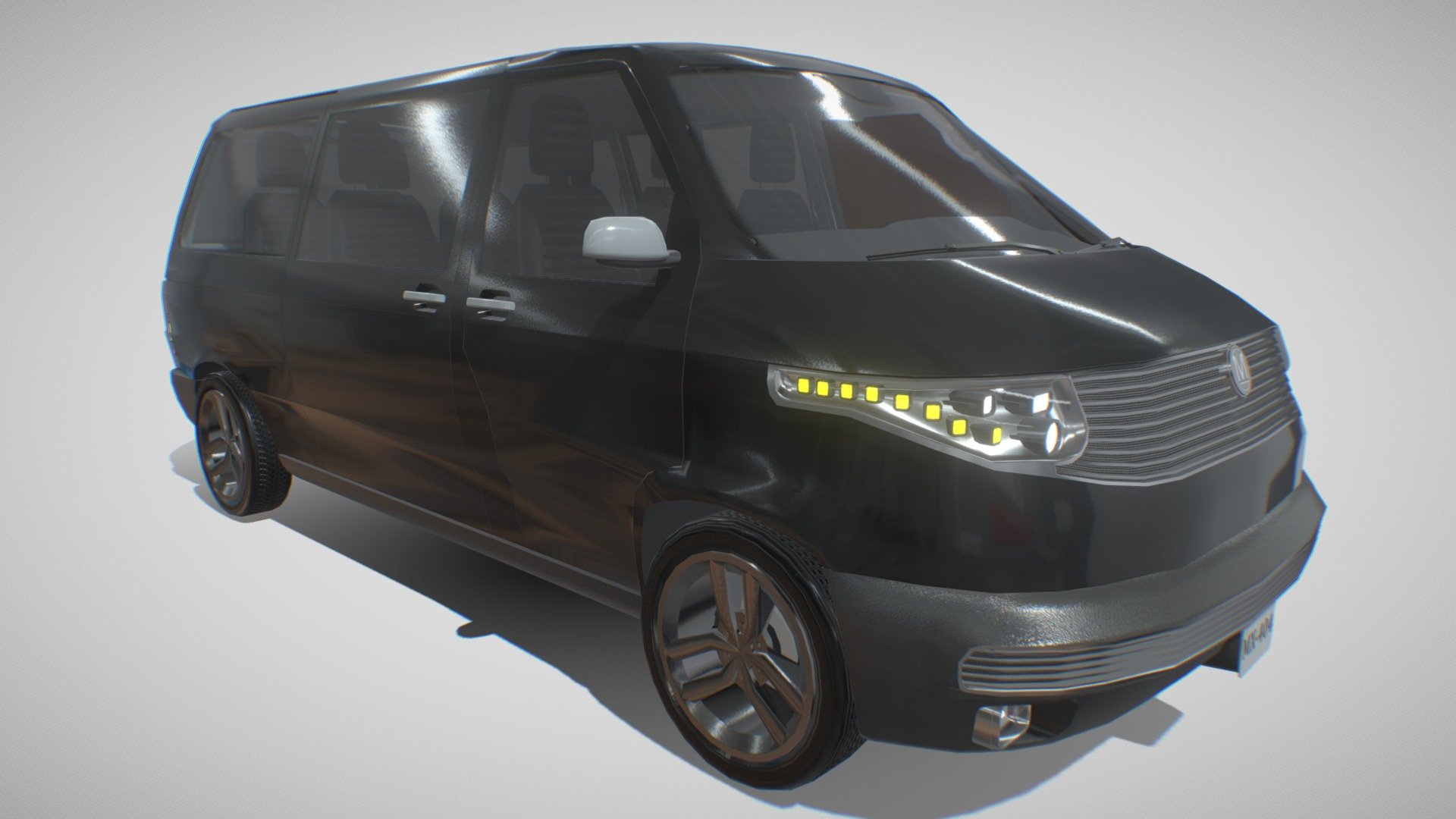 Vehicle - Van (Black) - Buy Royalty Free 3D model by Mixall (@Mixaills ...