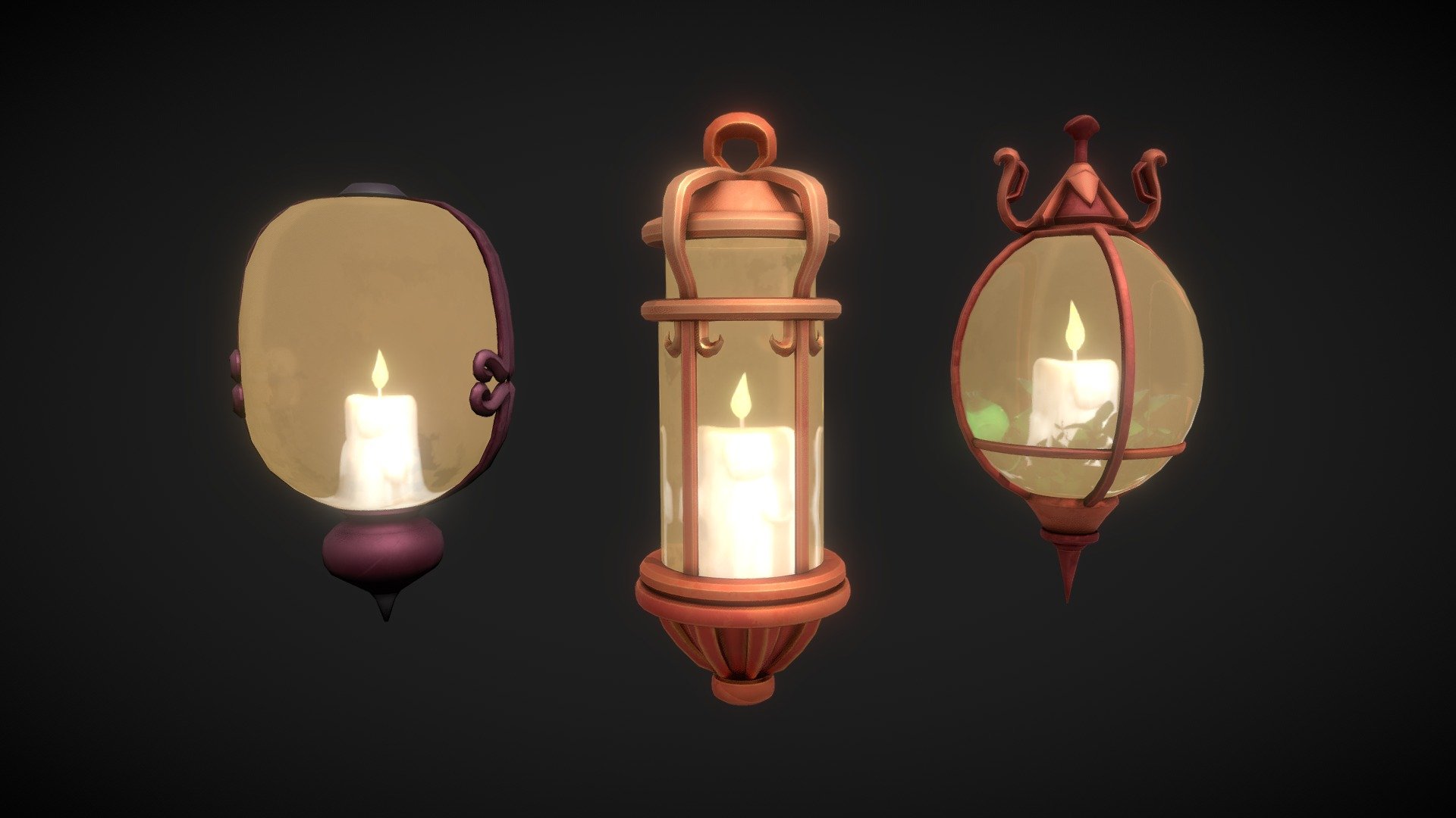 Stylized Fantasy Floating Lamp for Halloween - Buy Royalty Free 3D ...