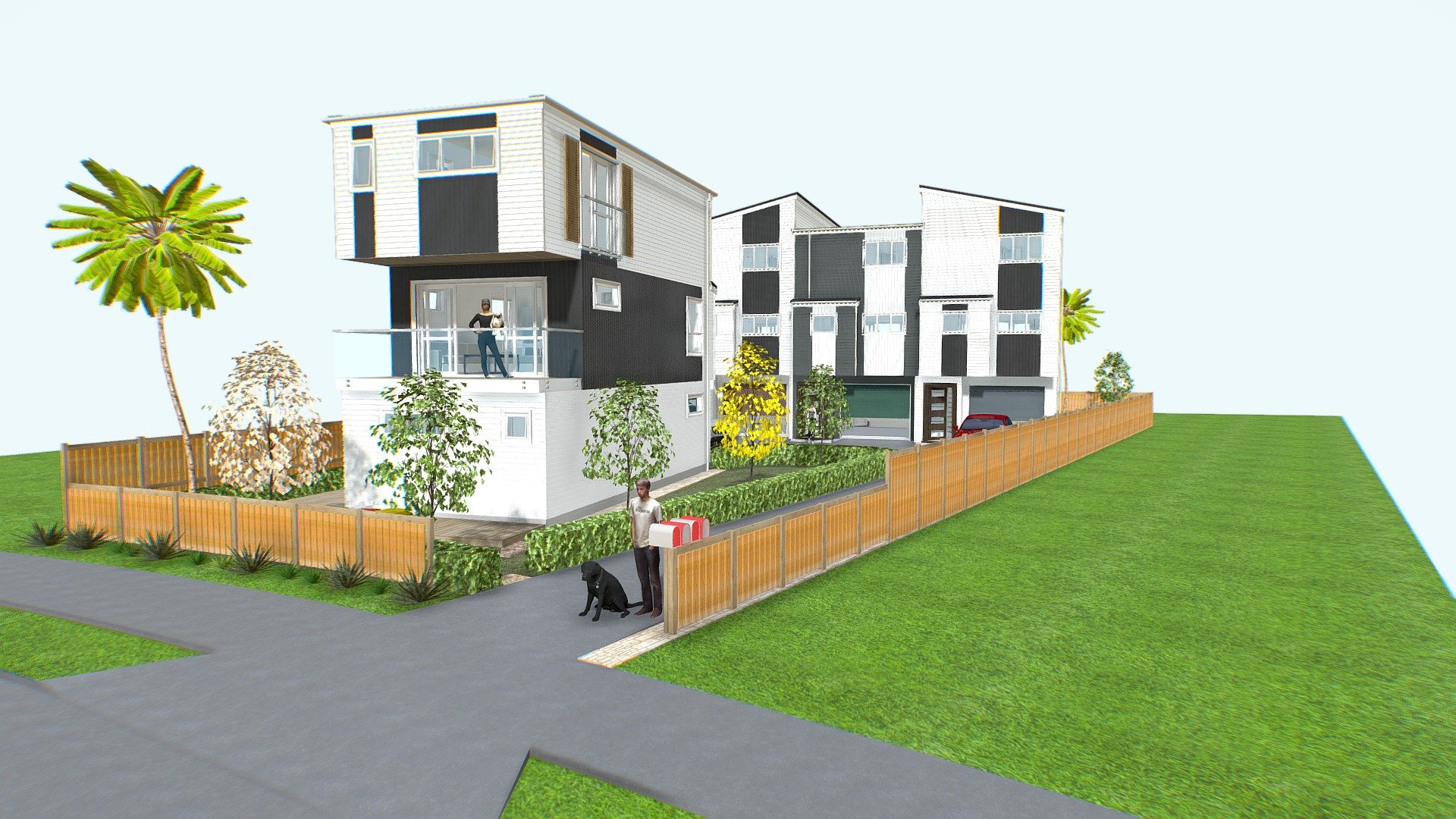 Terrace Houses at 36 Courtenay Cres - Download Free 3D model by ...